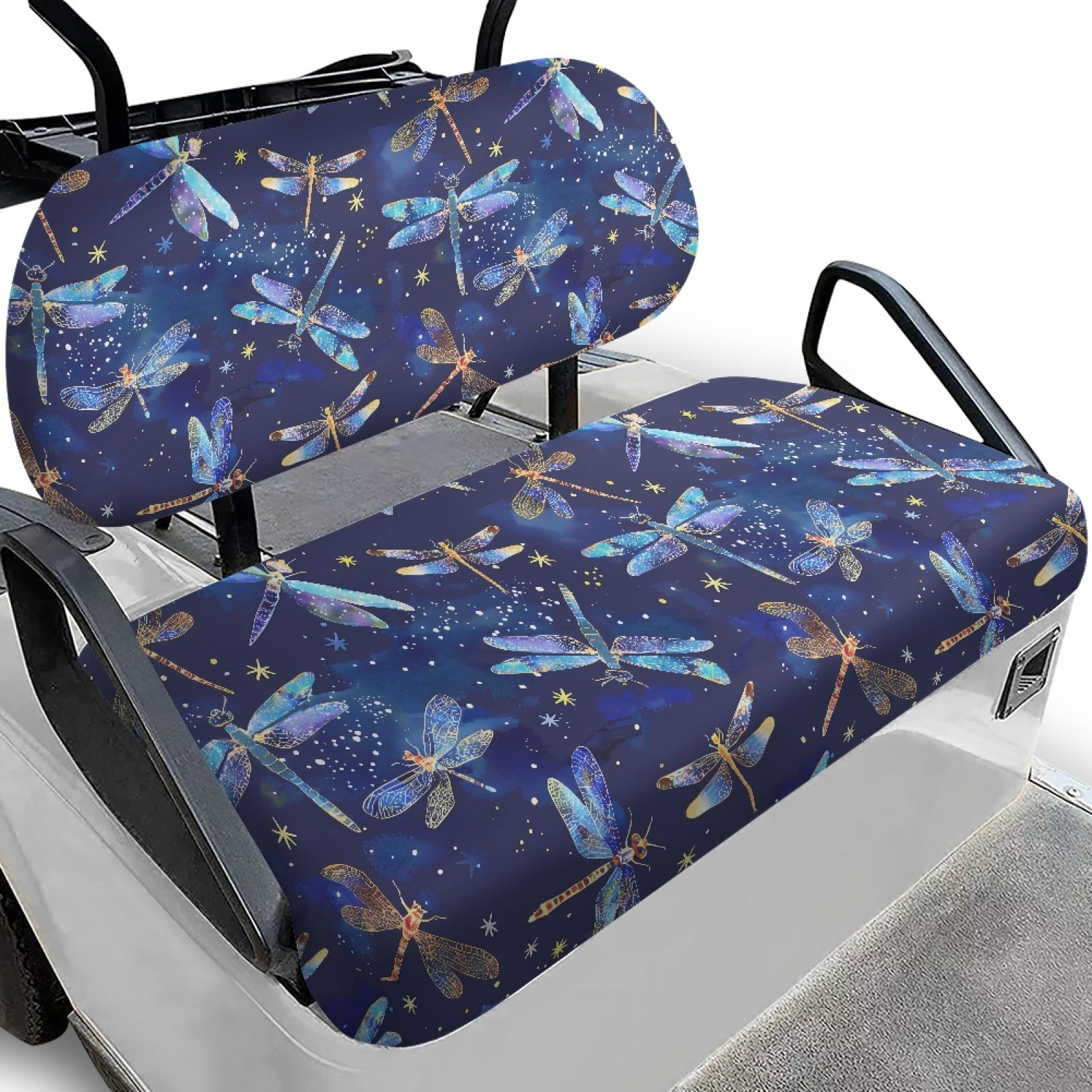 Yuyamidu Blue Dragonfly Golf Cart Backrest Bottom Seat Cover Set of 2 ...
