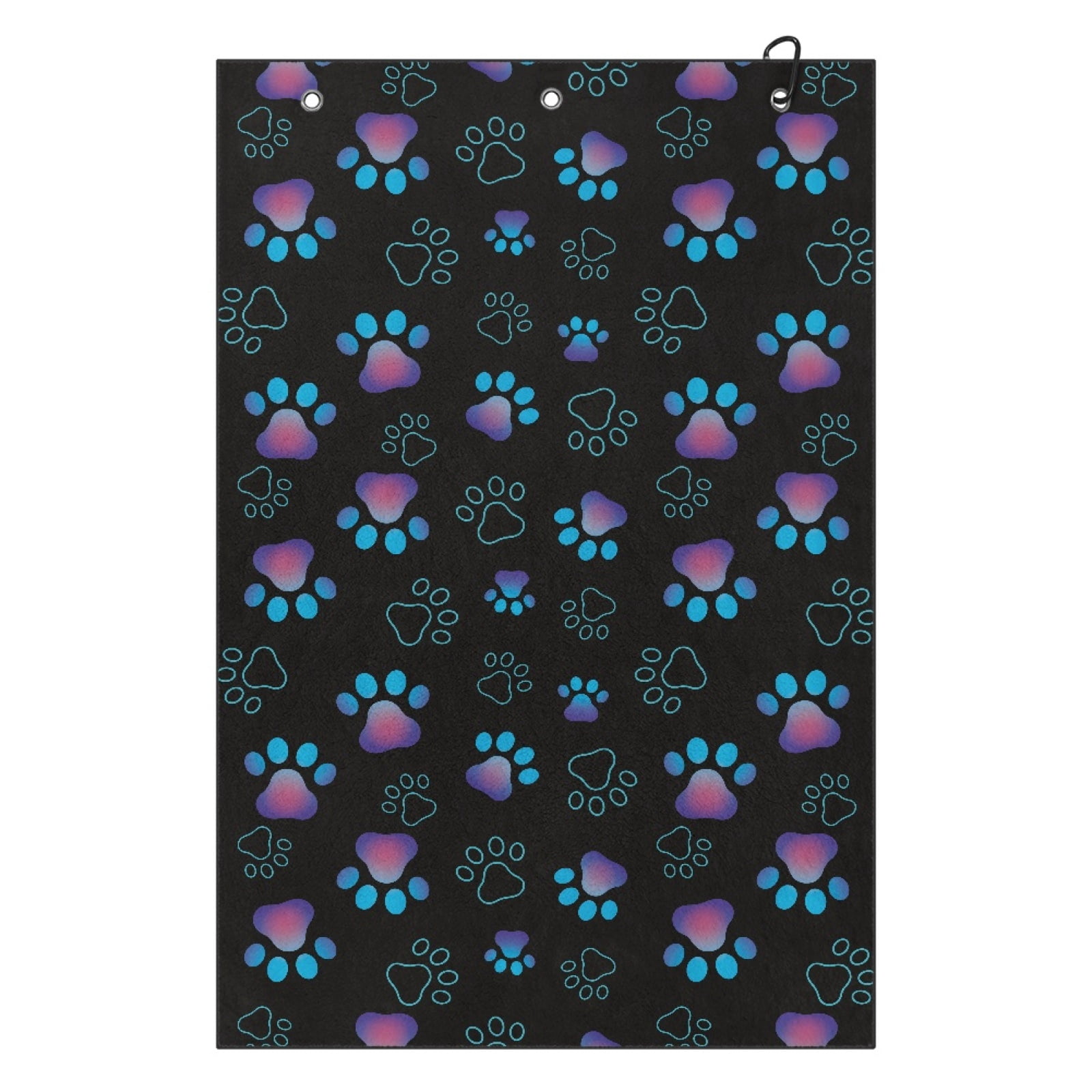 Yuyamidu Blue Purple Dog Paw Golf Towel, Cute Golf Towels for Golf Bag ...