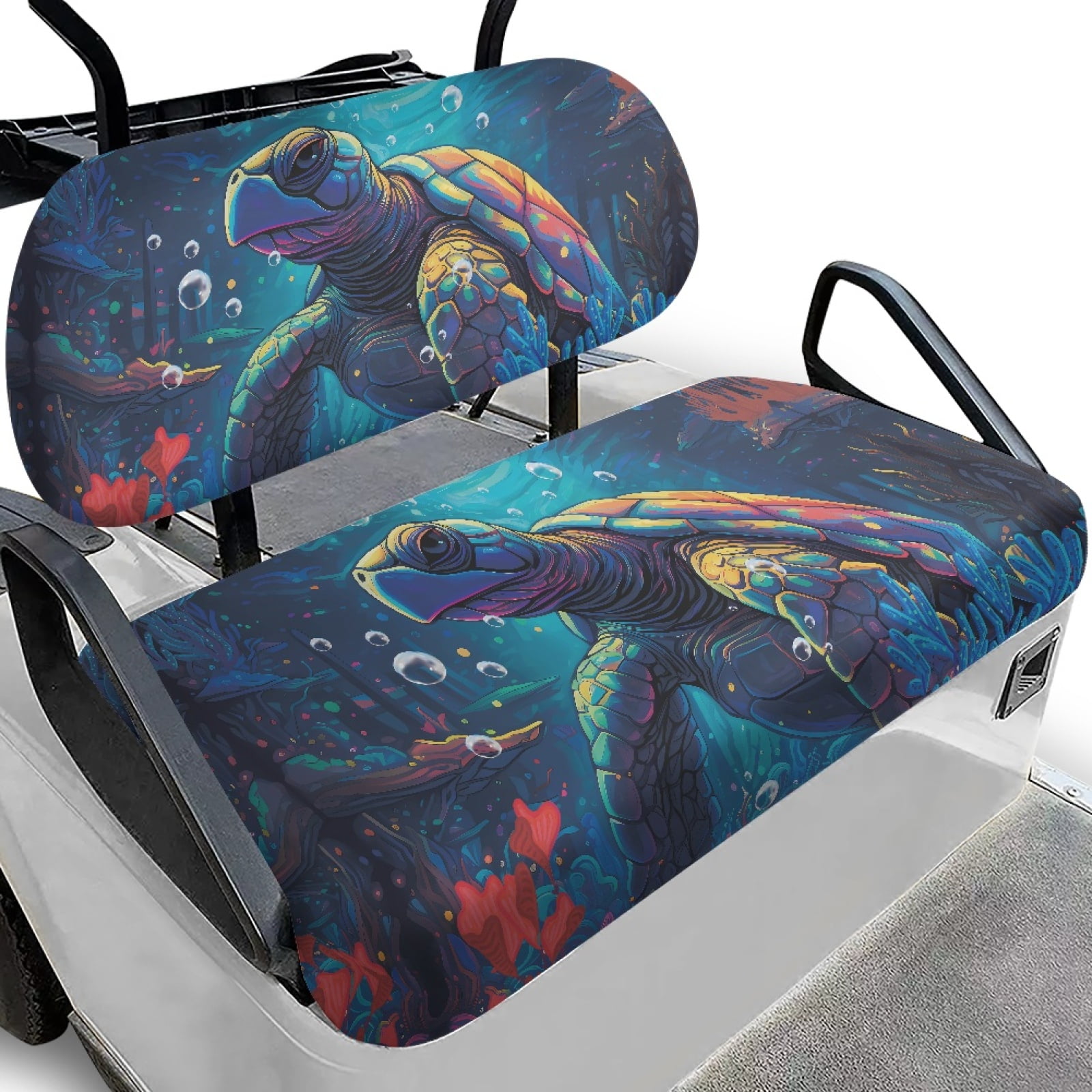 Yuyamidu Blue Sea Turtle Golf Cart Seat Covers 2 PCS Golf Cart Backrest ...