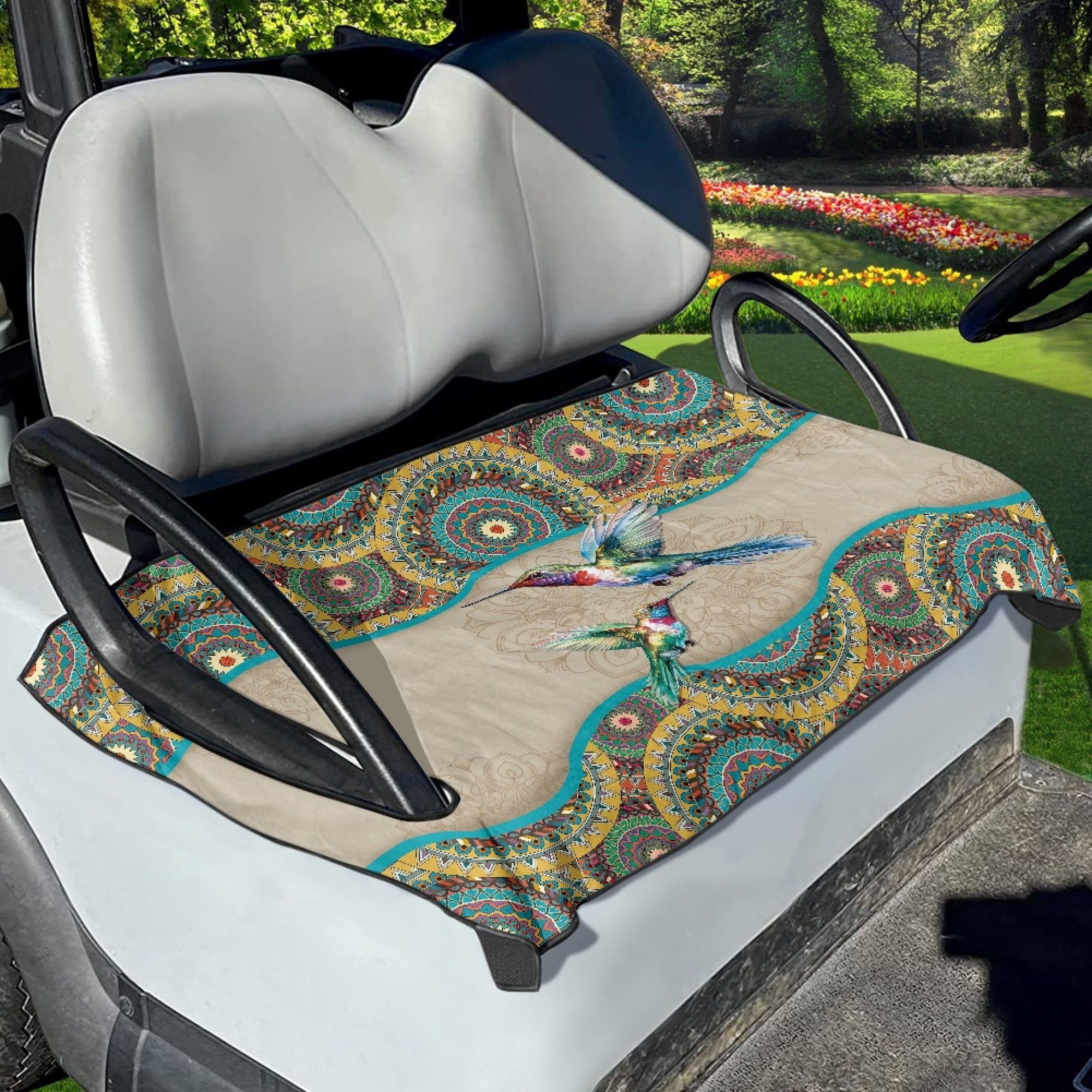 Yuyamidu Boho Golf Cart Seat Covers Hummingbird Golf Cart Seat Towel ...