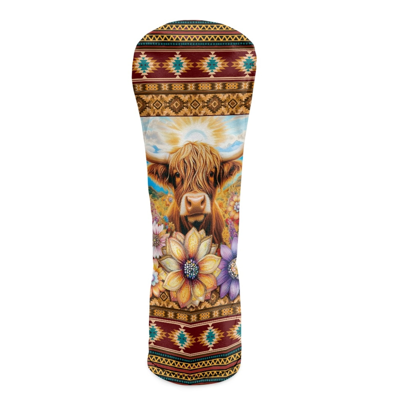 Yuyamidu Brown Aztec Golf Club Head Covers, Highland Cow Golf Head ...