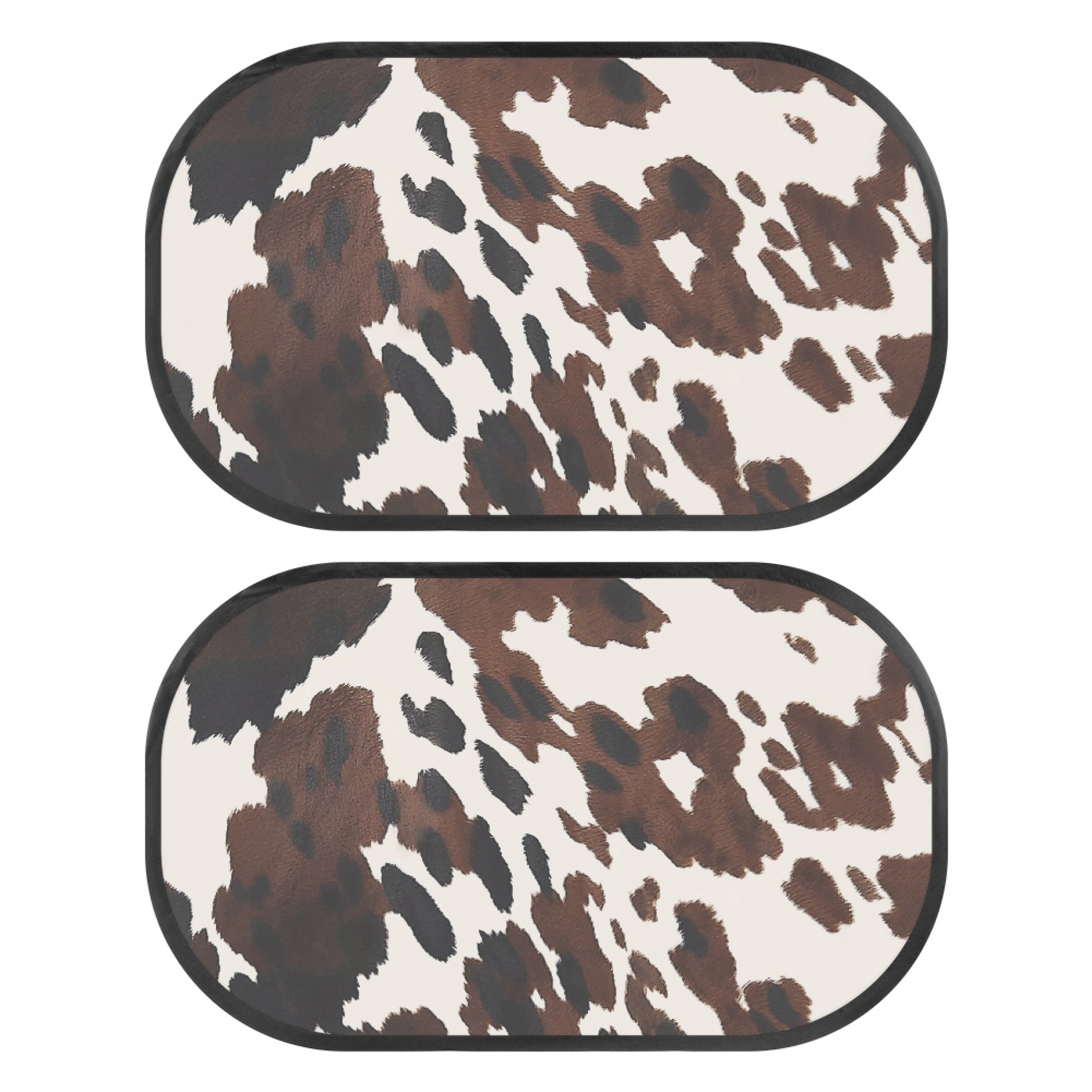 Yuyamidu Brown Cow Print Car Window Shades for Side Window 2 Pack Baby ...