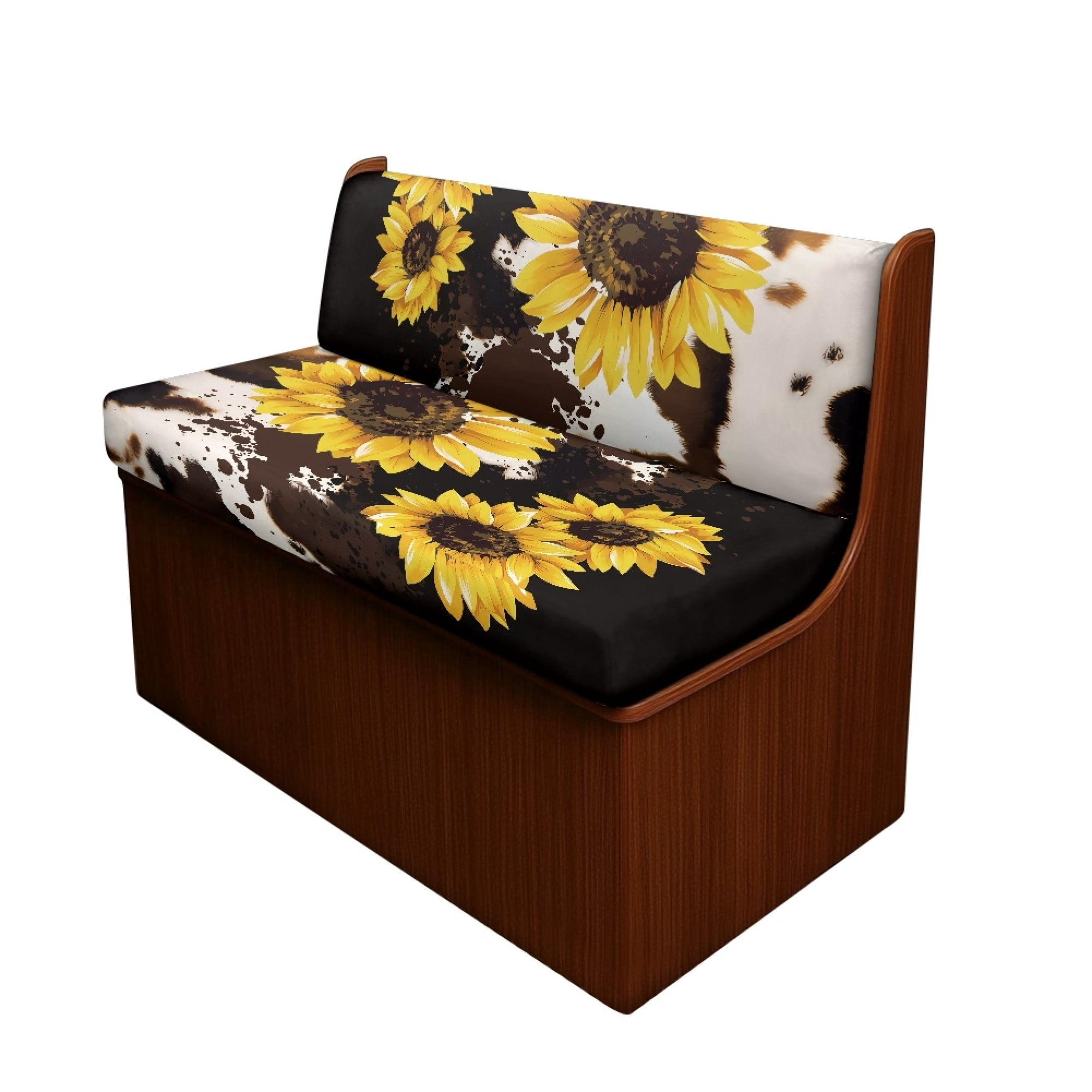 Yuyamidu Brown Cow Print RV Dinette Cushion Covers 2 Piece Sunflower RV ...