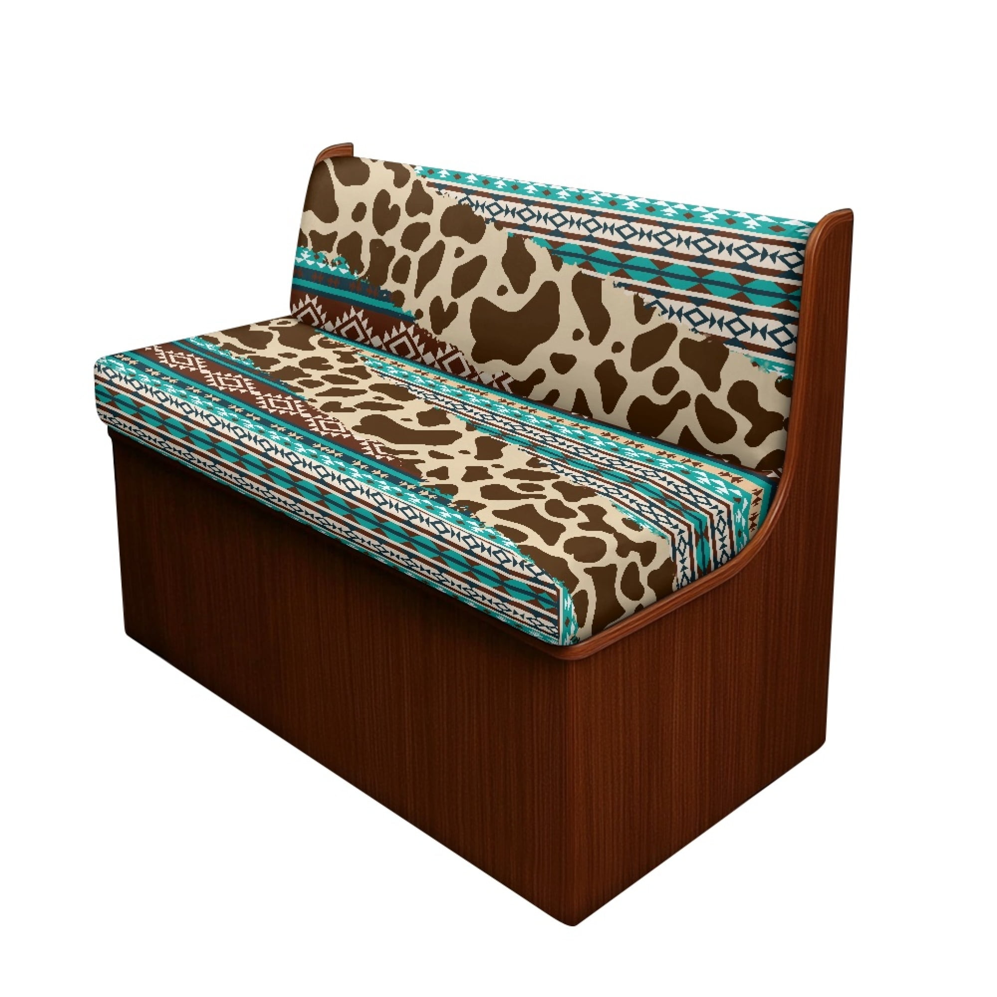 Yuyamidu Brown Cow Print RV Dinette Cushion Covers Aztec Ethnic Camper ...