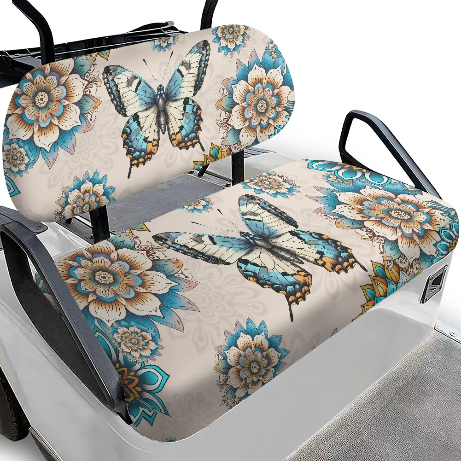 Yuyamidu Butterfly Golf Cart Seat Covers Seat Backrest Cushion Dahlia ...