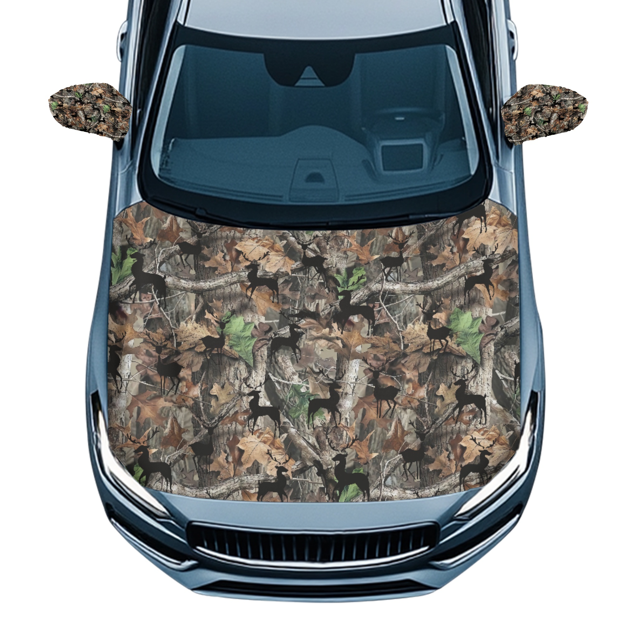 Yuyamidu Camo Hunting Car Hood Cover Protector with Side Mirror Covers ...
