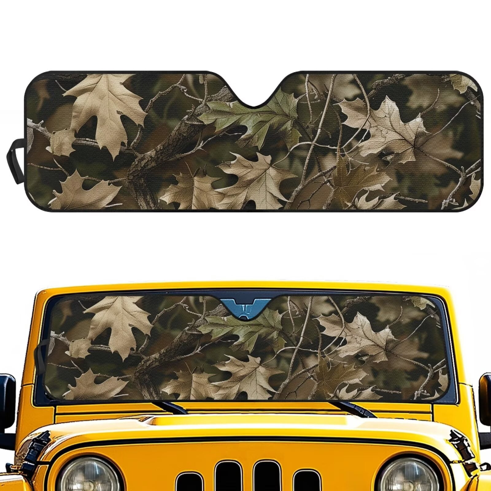 Yuyamidu Camo Hunting Windshield Sun Shade for Jeep, Wood Windshield ...
