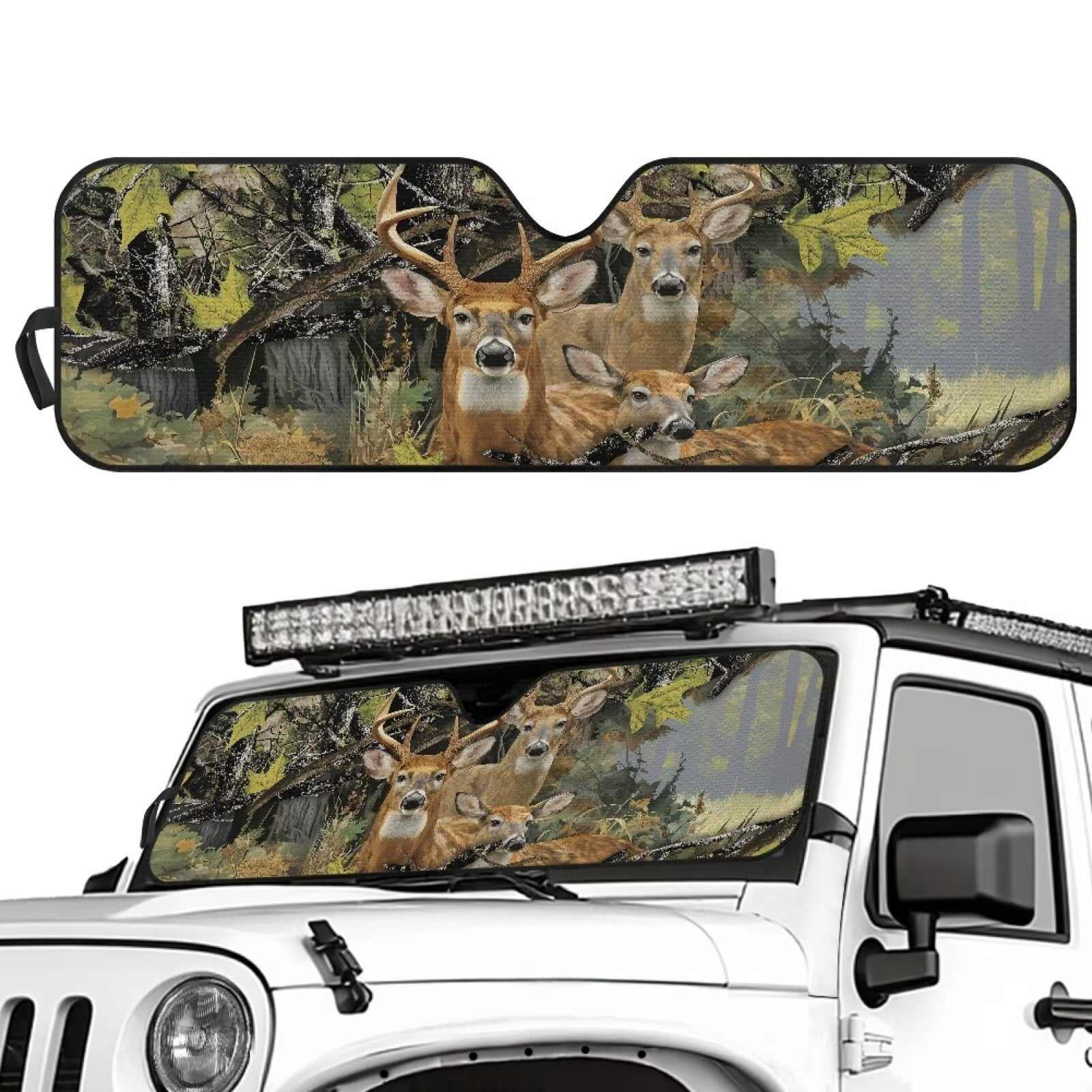 Yuyamidu Camouflage Hunting Deer Windshield Sun Shade Compatible with ...