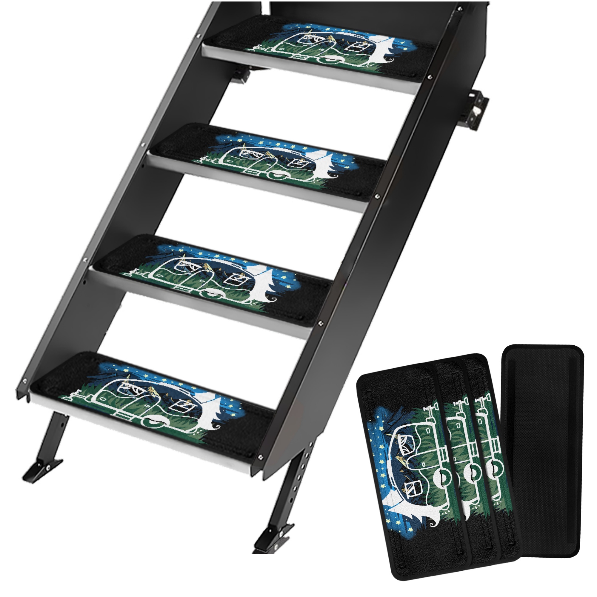 Yuyamidu Camper Print RV Step Cover Star RV Stair Covers Washable ...