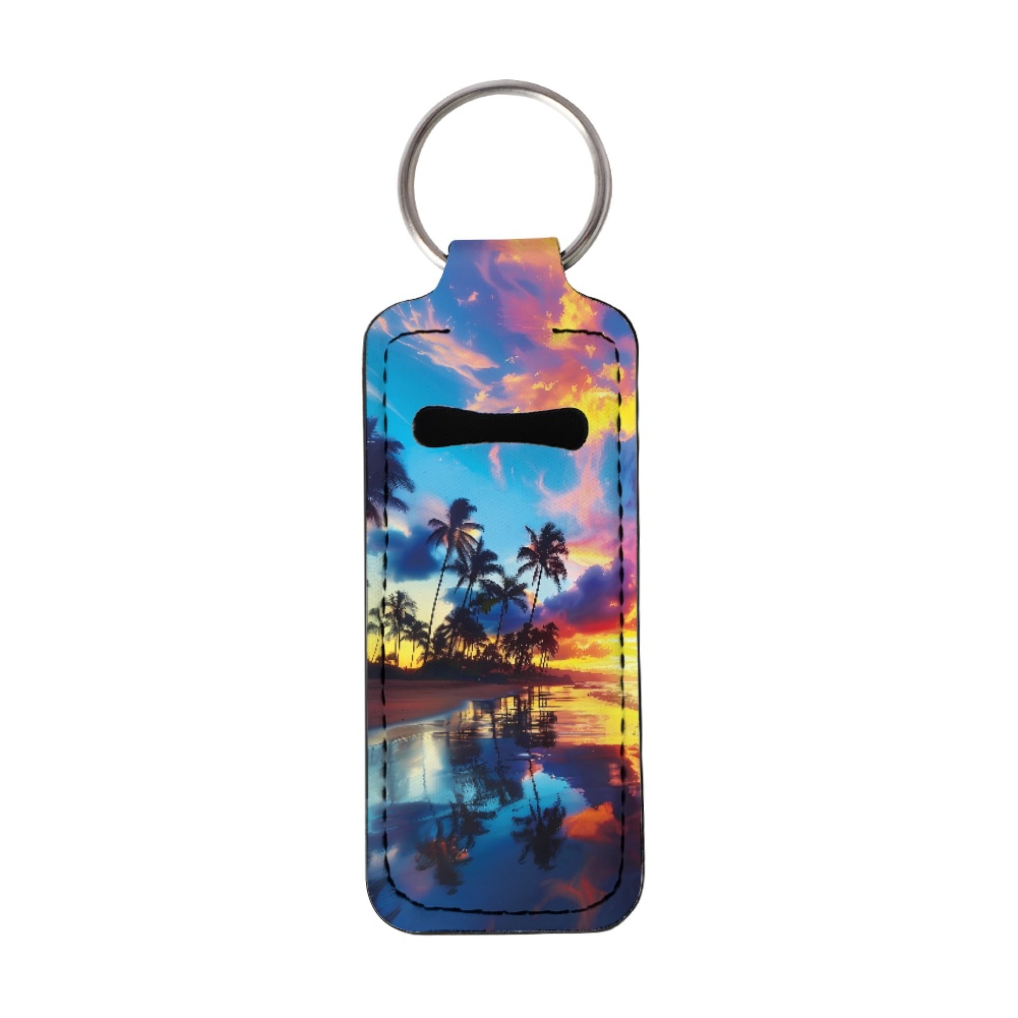 Yuyamidu Coconut Tree Chapstick Holder Keychain with Ring Lightweight ...