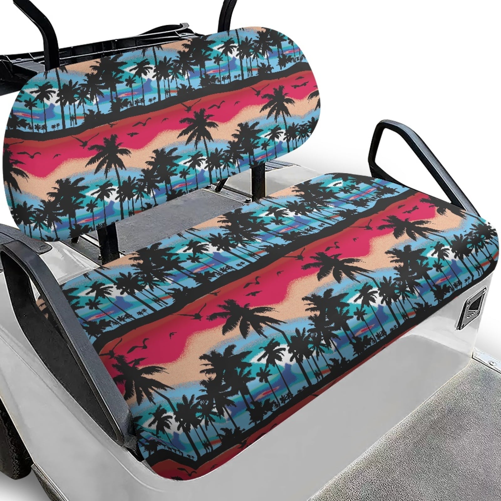 Yuyamidu Coconut Tree Golf Cart Seat Covers Set of 2 Sunset Golf Cart ...
