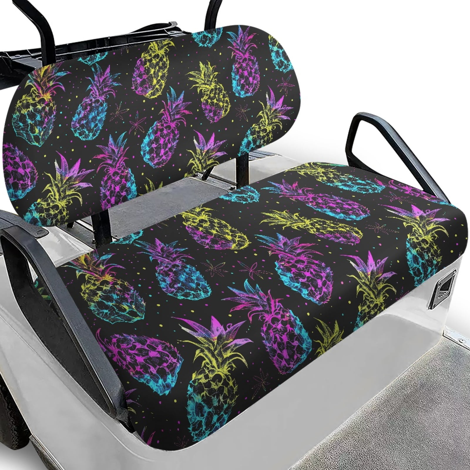 Yuyamidu Colorful Pineapple Golf Cart Seat Cover for Most 2 Passenger ...