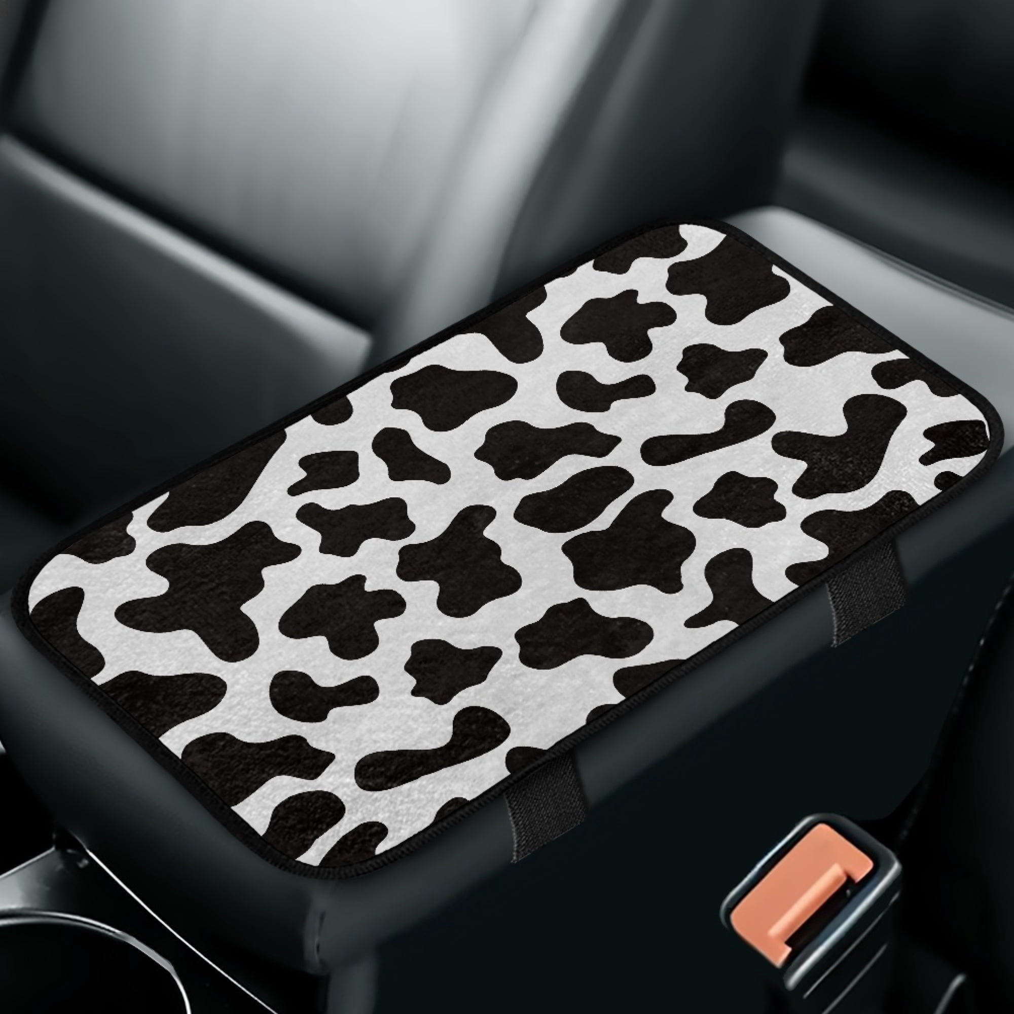 Yuyamidu Cow Print Center Console Cover Pad Warm Auto Center Console ...