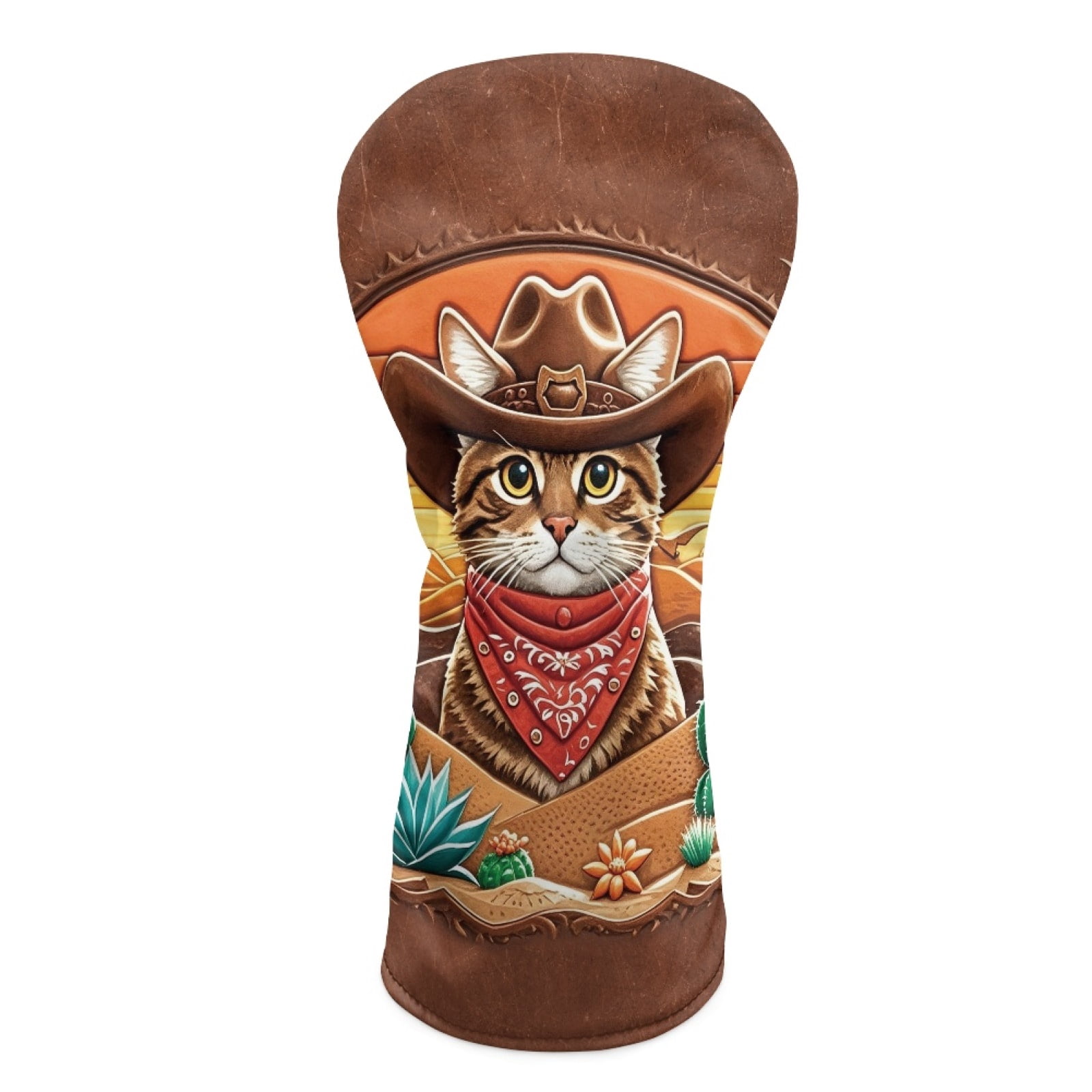 Yuyamidu Cowboy Cat Golf Club Head Covers PU Leather Golf Head Covers ...