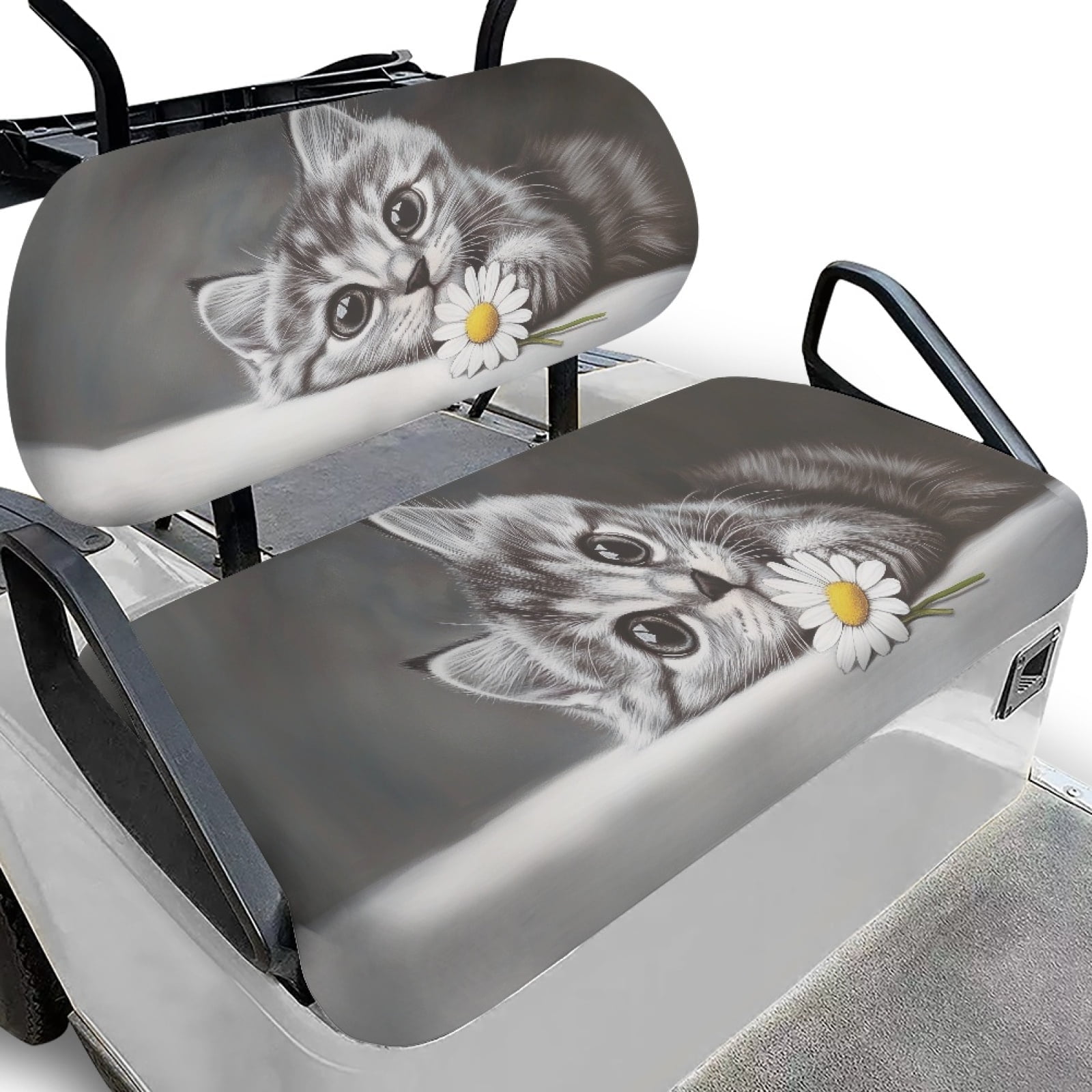 Yuyamidu Cute Cat Golf Cart Seat Covers for Club Car Daisy Golf Cart ...