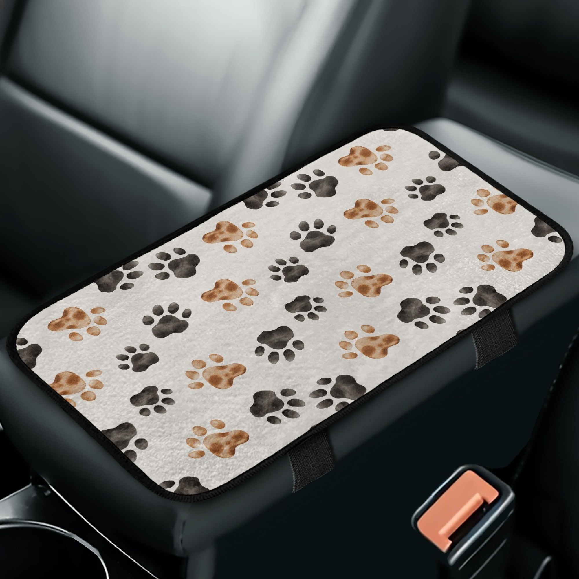 Yuyamidu Cute Dog Paw Car Armrest Center Console Cover Fluffy Vehicle ...