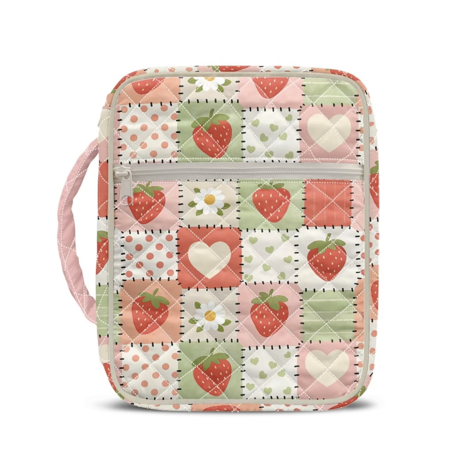 Yuyamidu Cute Strawberry Bible Cover Case for Women Quilted Bible ...