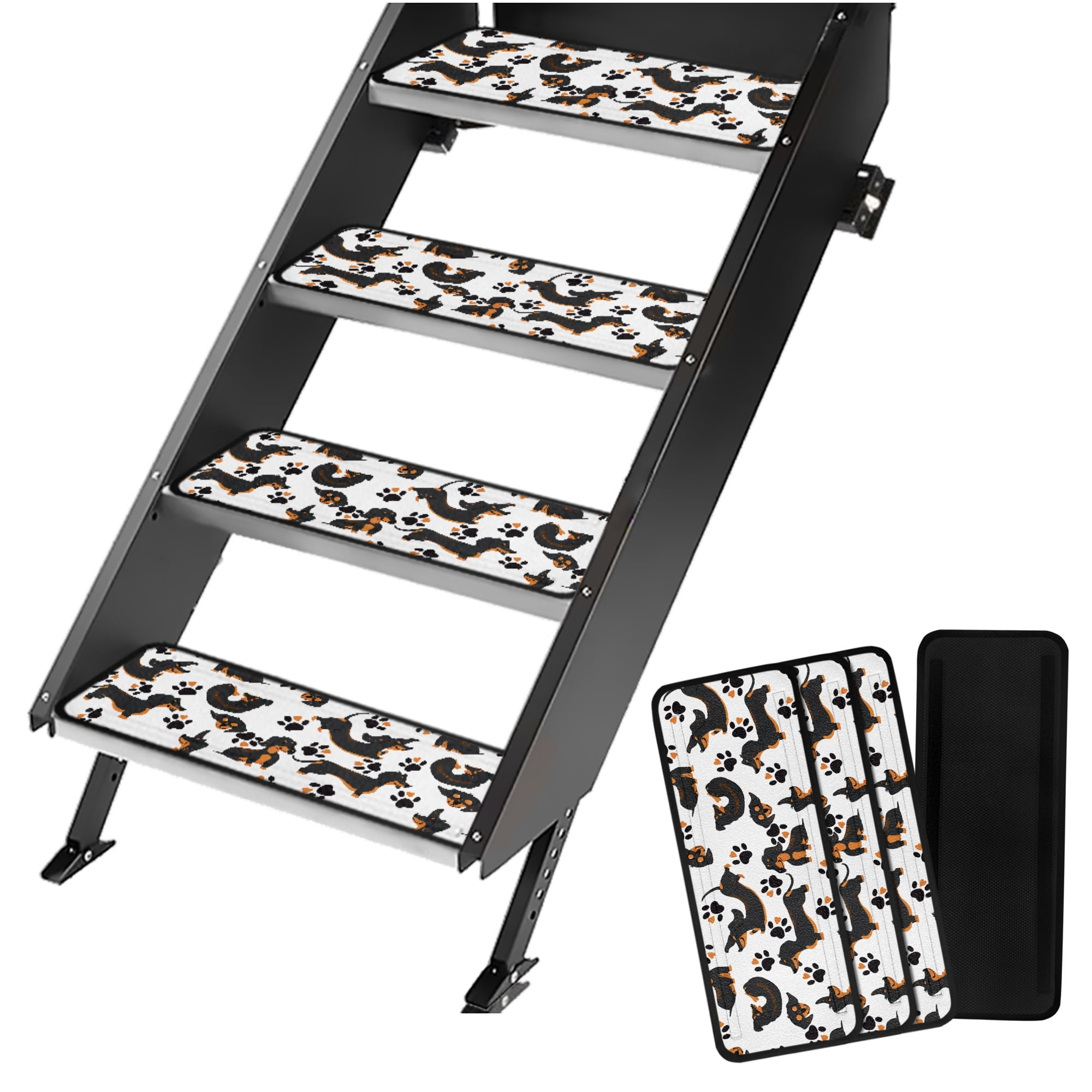 Yuyamidu Dachshund RV Step Covers Dog Paw RV Step Carpet for RV Trailer ...