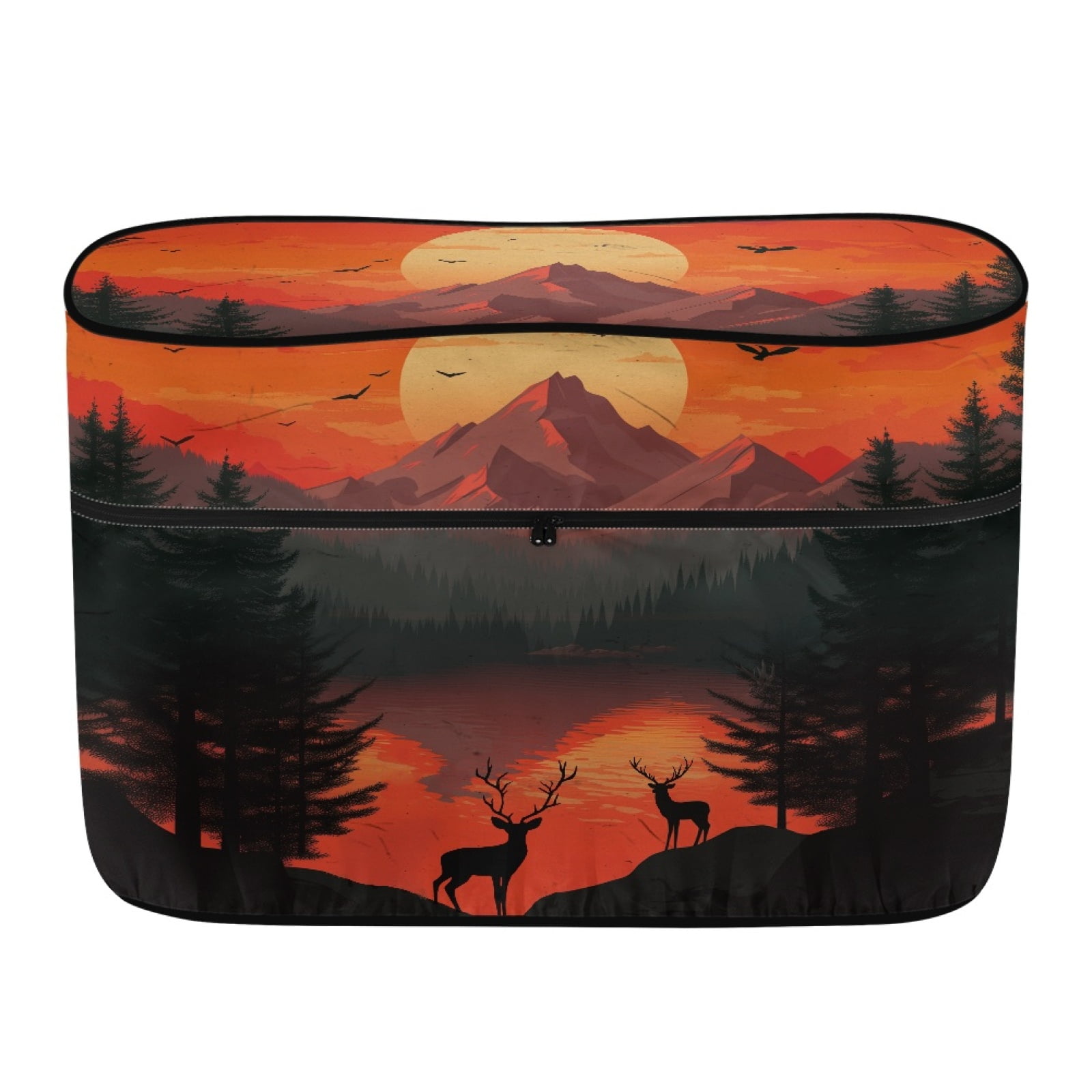 Yuyamidu Deer Propane Tank Cover, Orange Sunser Dual 20lb Propane Tank ...