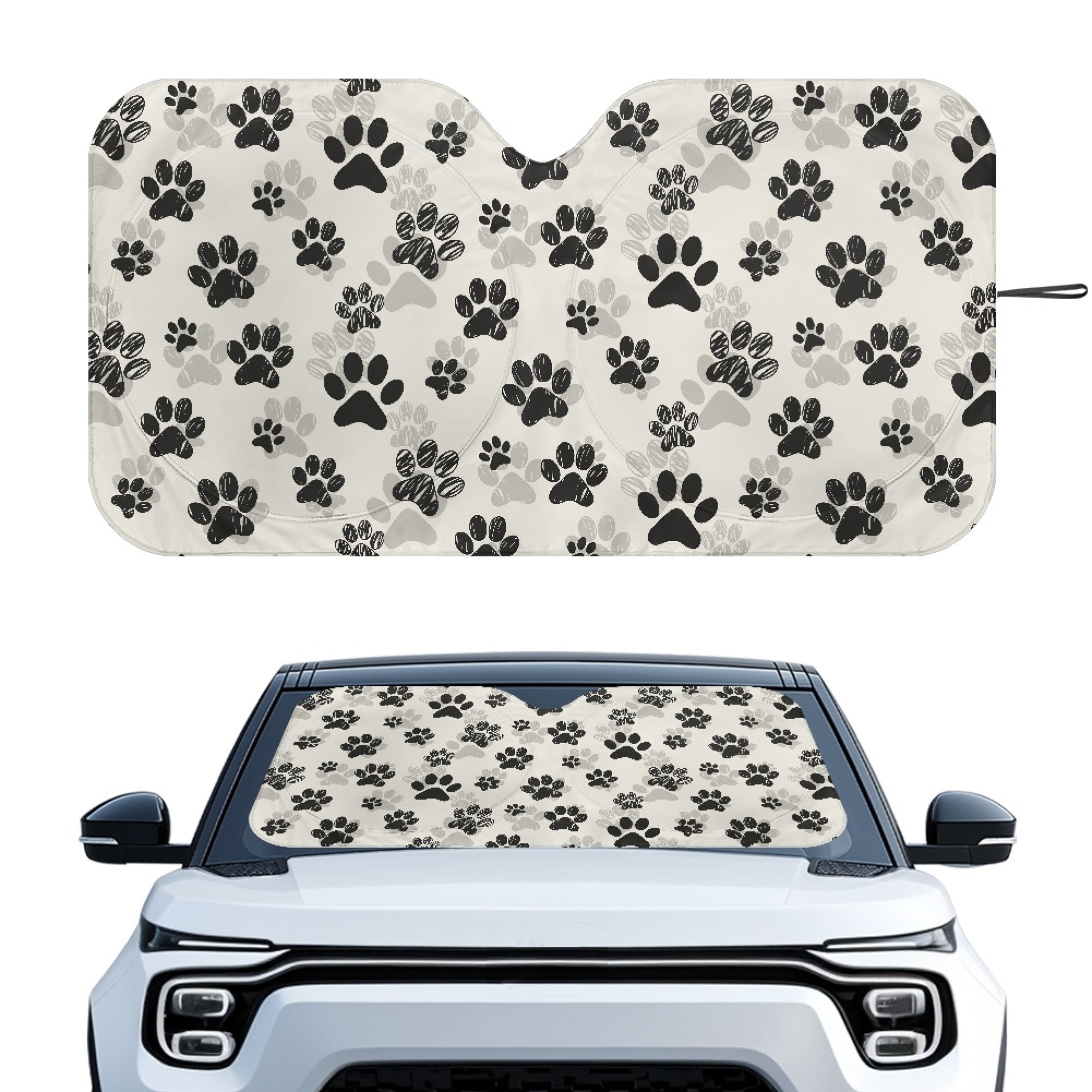 Yuyamidu Dog Paw Sunshade for Car Windshield Large Car Shade Front ...