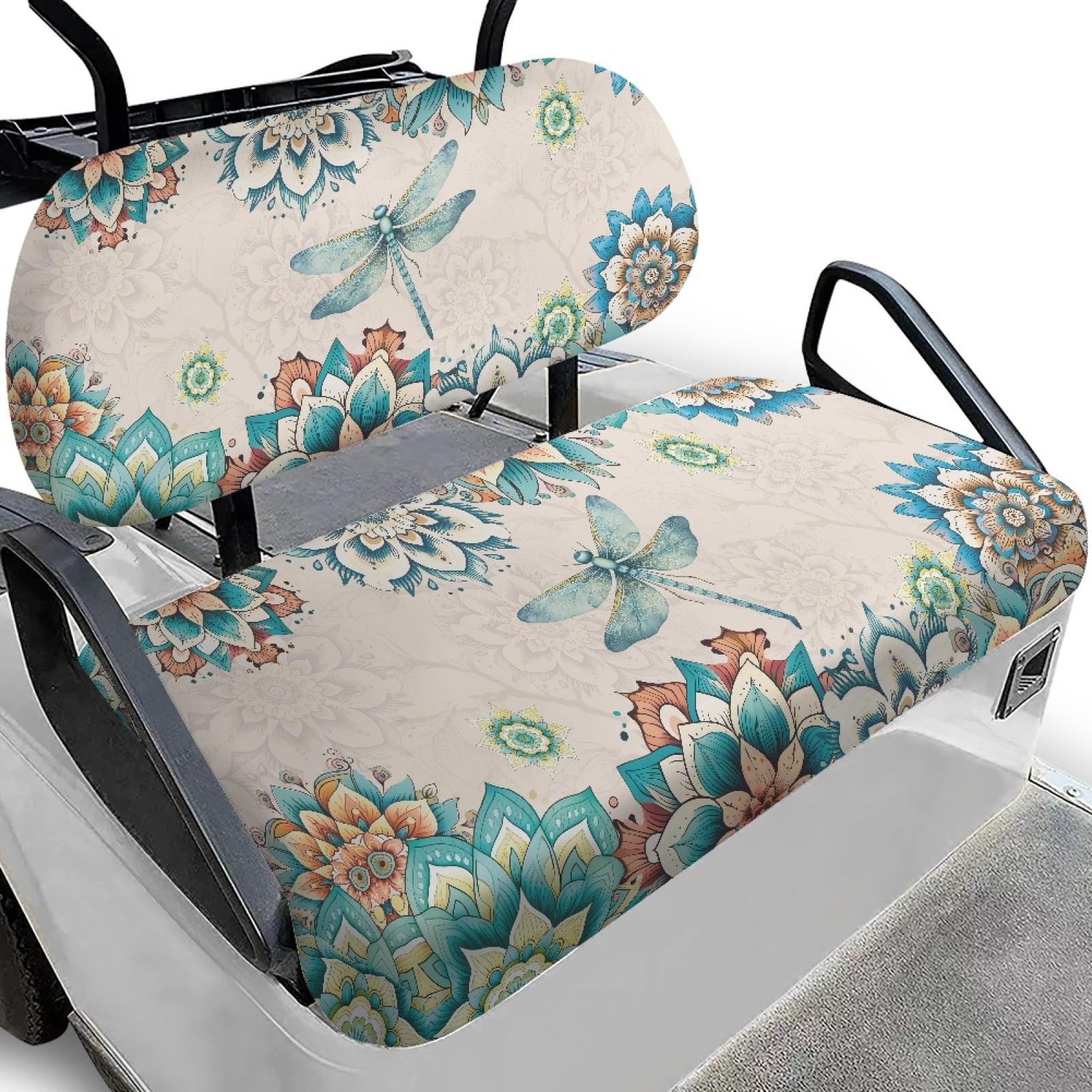 Yuyamidu Dragonfly Golf Cart Seat Covers Dahlia Backrest Cover Bench ...