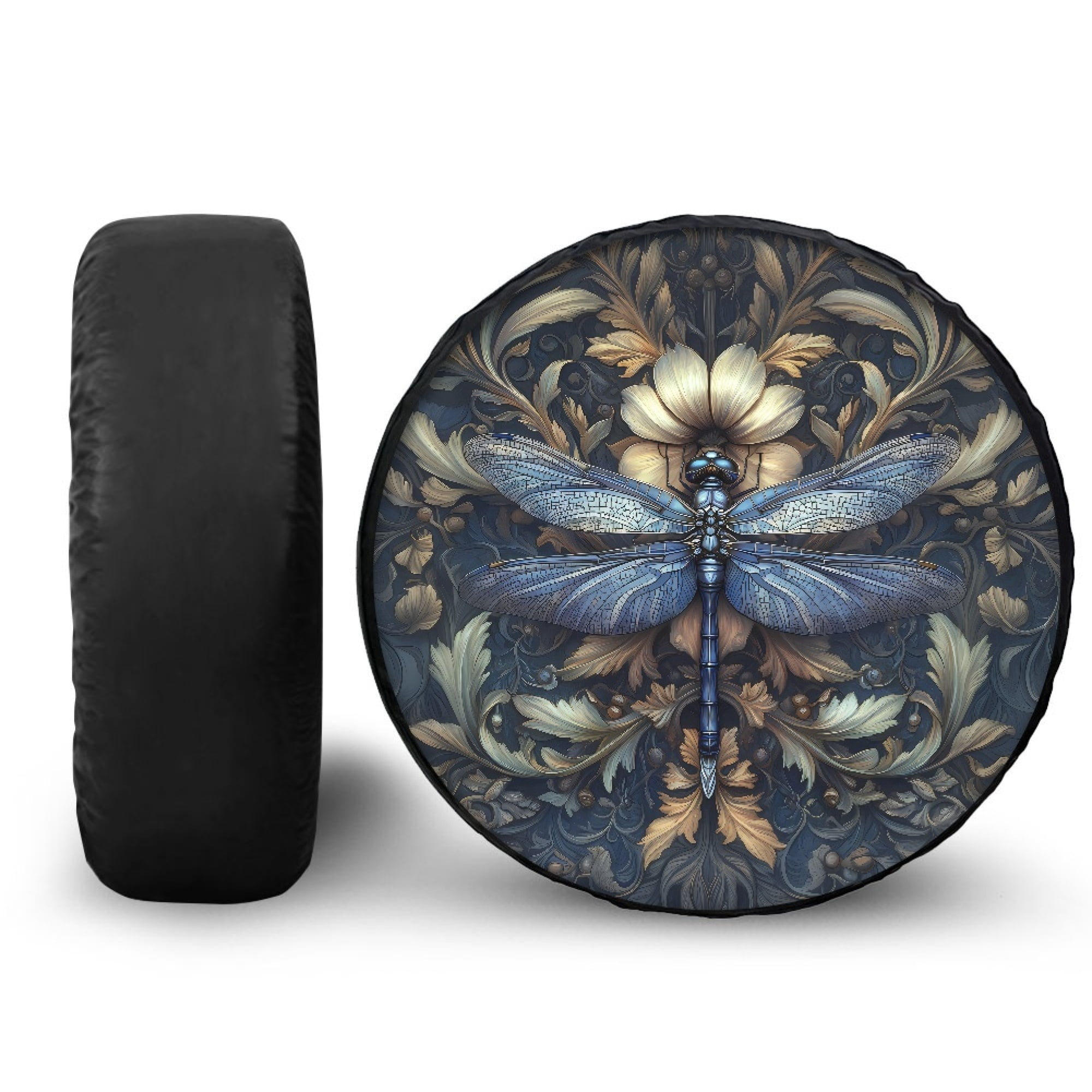 Yuyamidu Dragonfly Tire Covers Flower Spare Wheel Tire Cover ...