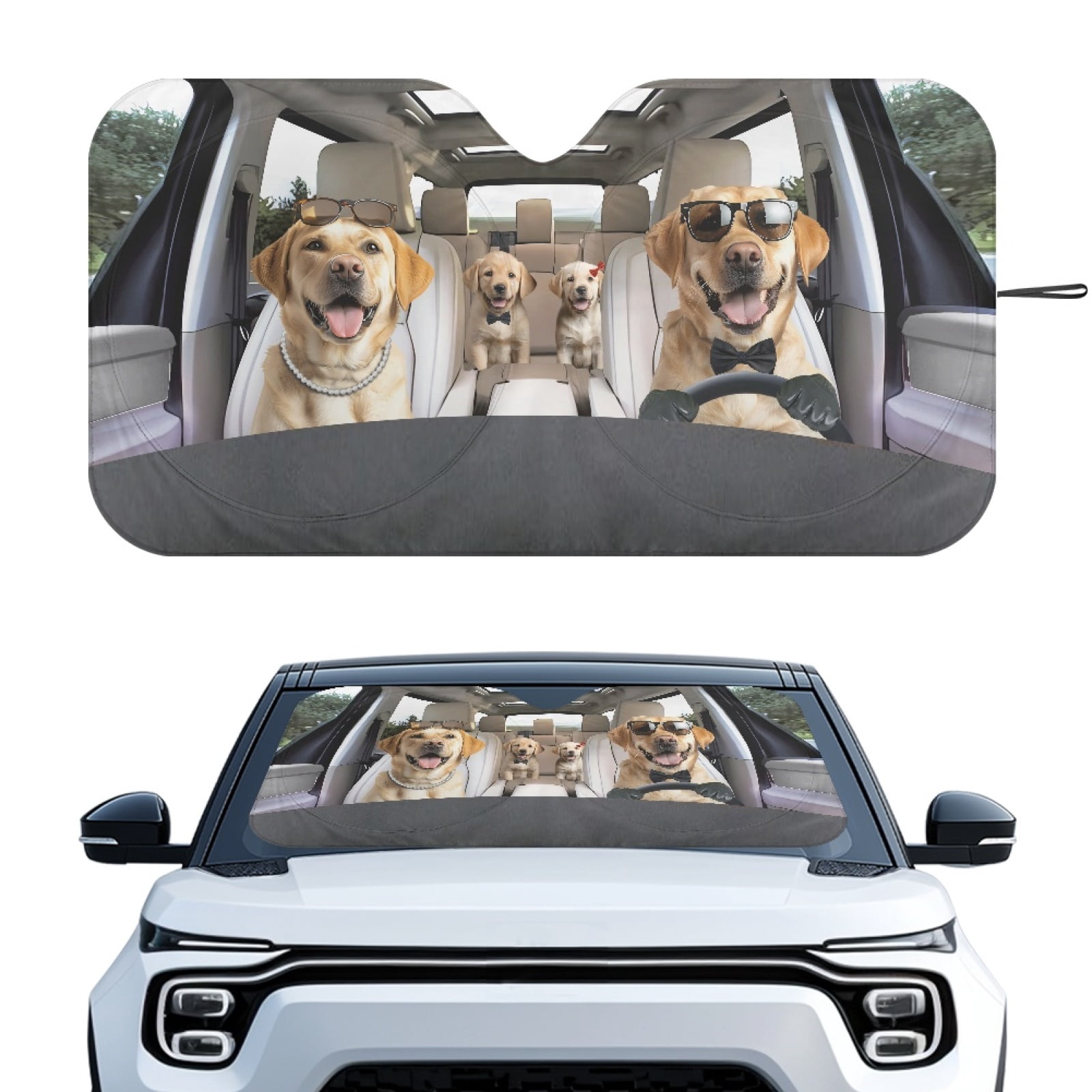 Yuyamidu Driving Dog Front Window Car Sun Shade Foldable Windshield ...