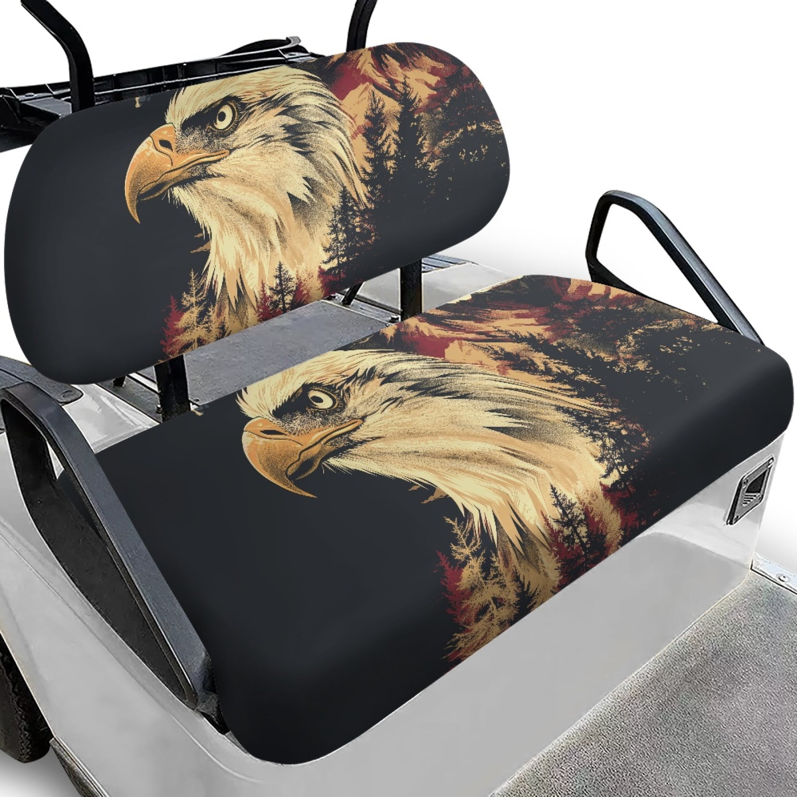 Yuyamidu Eagle Golf Cart Seat Covers Seat Backrest Cushion 2 Piece ...