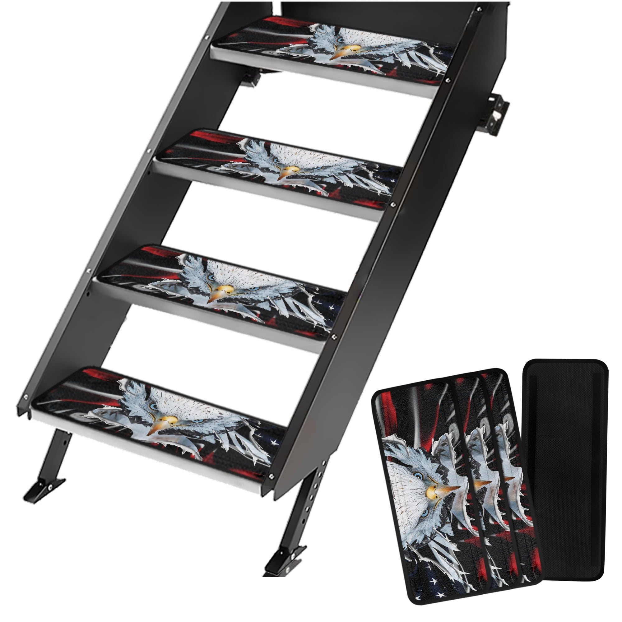 Yuyamidu Eagle RV Step Cover American Flag RV Stair Covers Non Slip ...