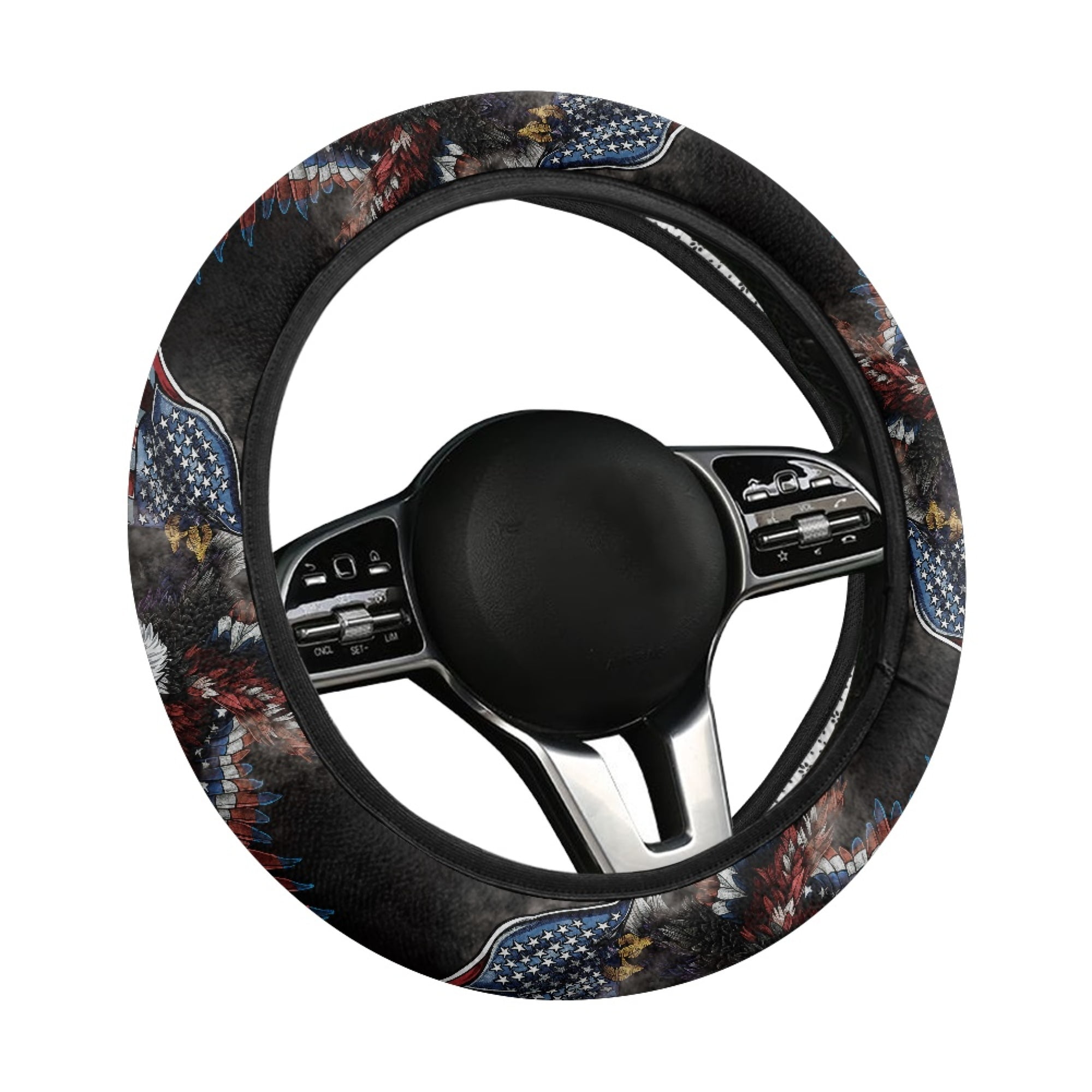 Yuyamidu Eagle Steering Wheel Cover for Most Car Sedan American Flag ...