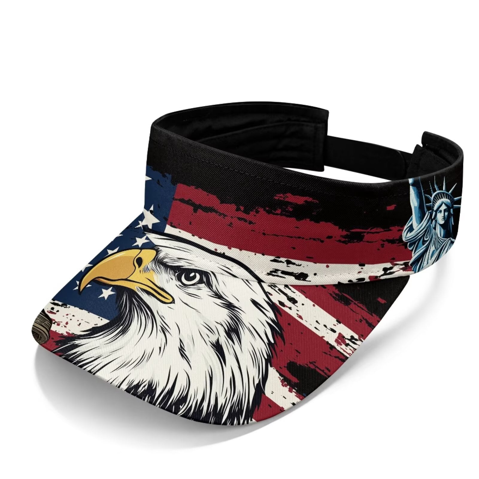 Yuyamidu Eagle Sun Visor for Men Women American Flag Adjustable Empty ...