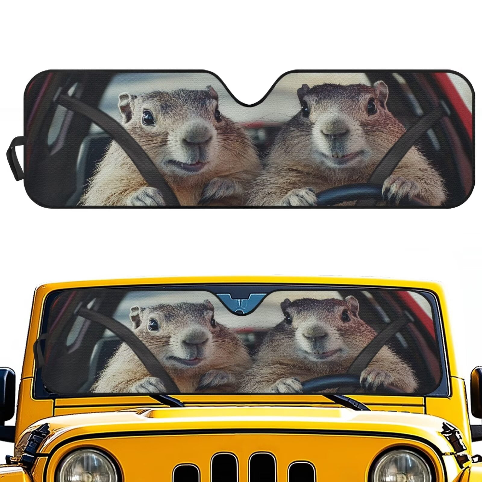 Yuyamidu Front Windshield Sunshade Fit for Jeep Wrangler JL/JLU & Jeep ...