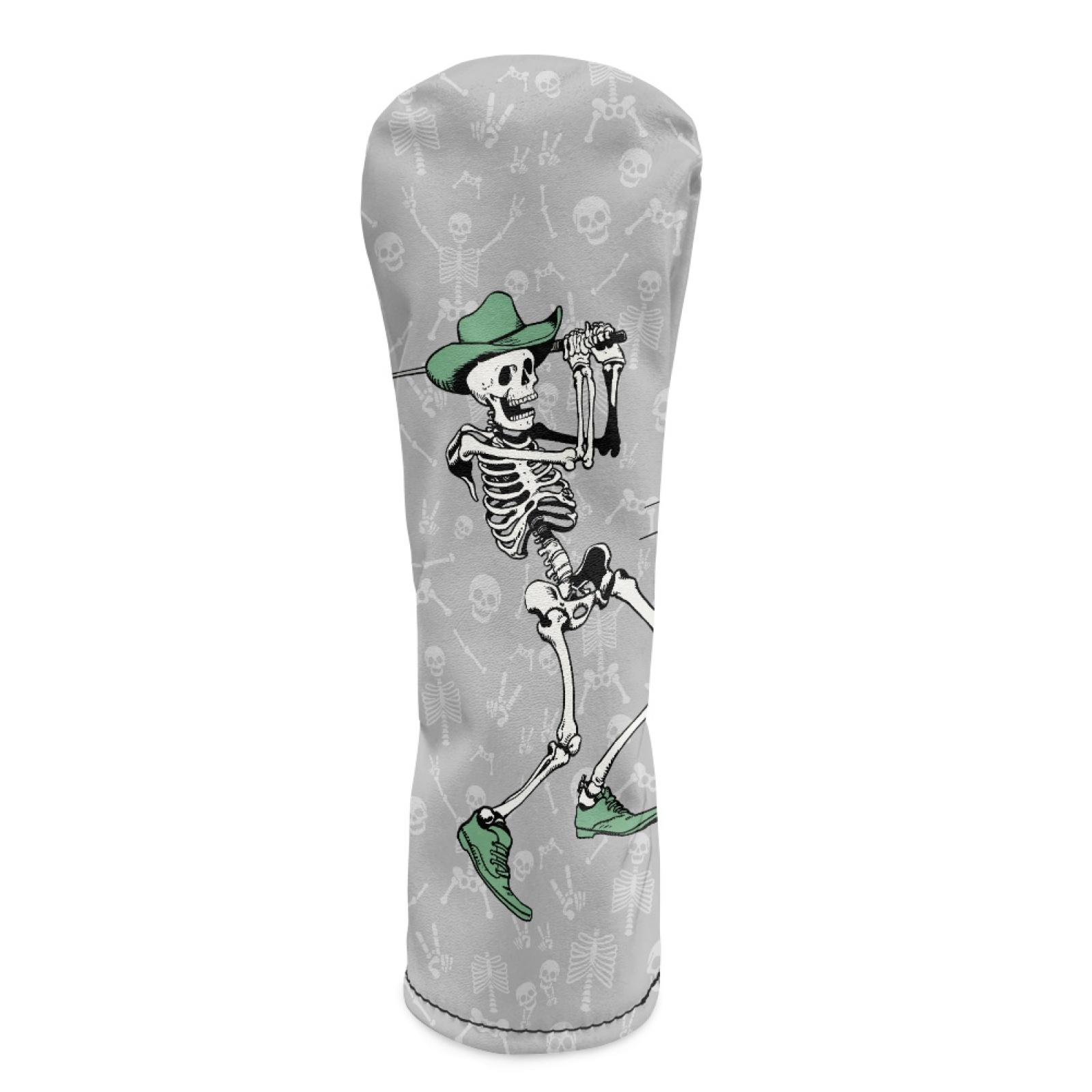 Yuyamidu Funny Skull Golf Club Head Covers Gray Driver Headcover Hybrid ...