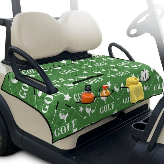 Yuyamidu Golf Print Golf Cart Seat Covers for 2 Seats Golf Cart Rear ...