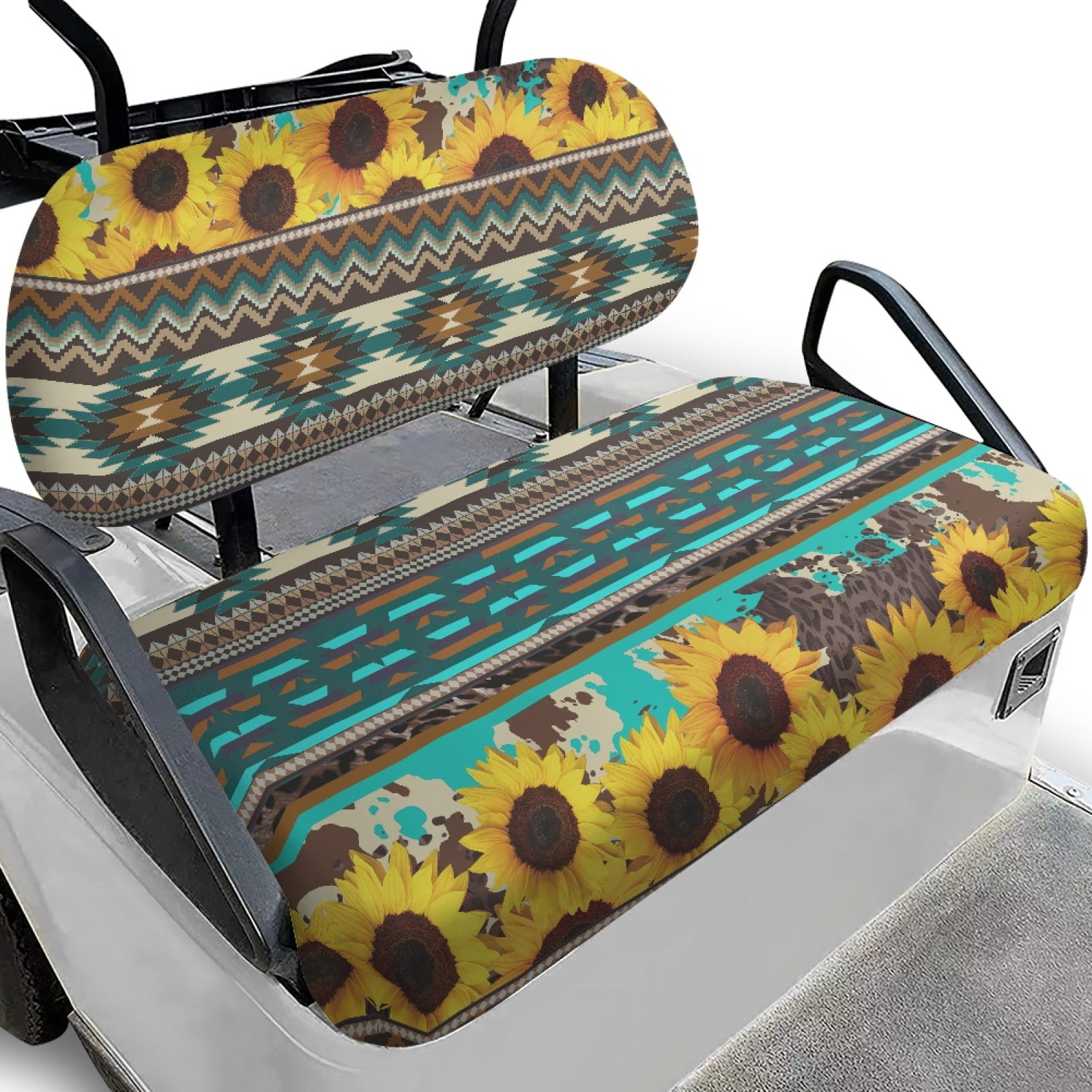 Yuyamidu Green Aztec Golf Cart Backrest Seat Covers for Front Seat ...