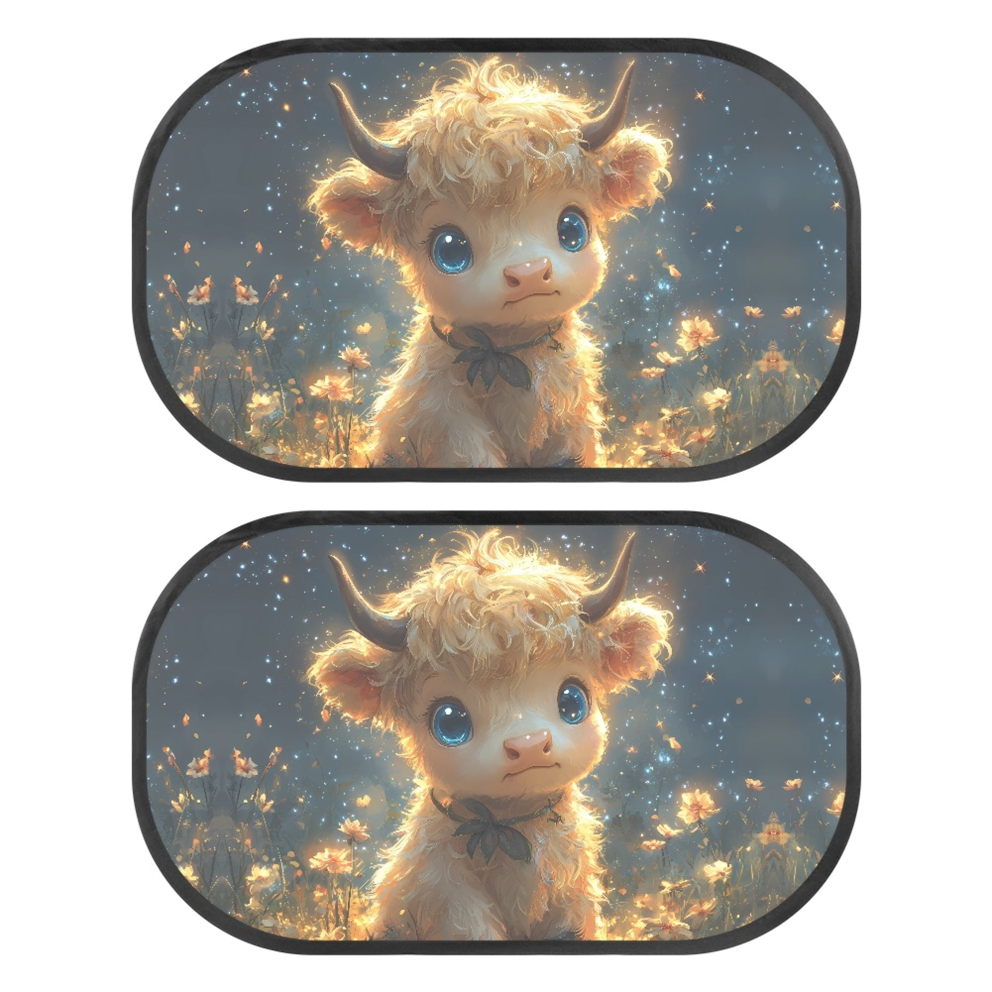 Yuyamidu Highland Cow Car Window Shades Cute Car Window Shades Sun ...