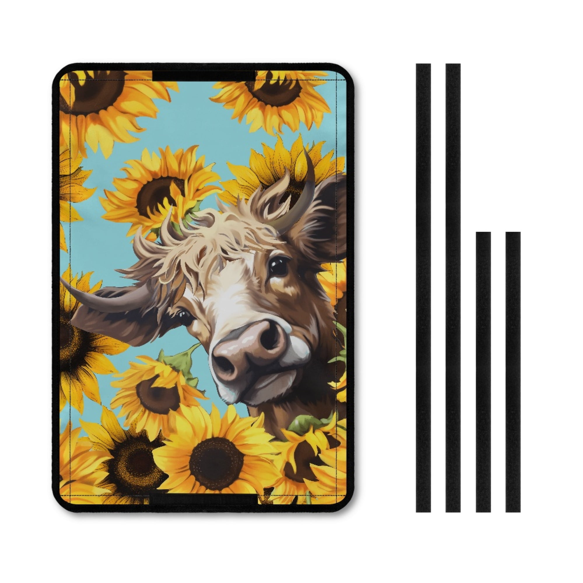Yuyamidu Highland Cow RV Door Window Shade RV Skylight Cover Sunflower ...