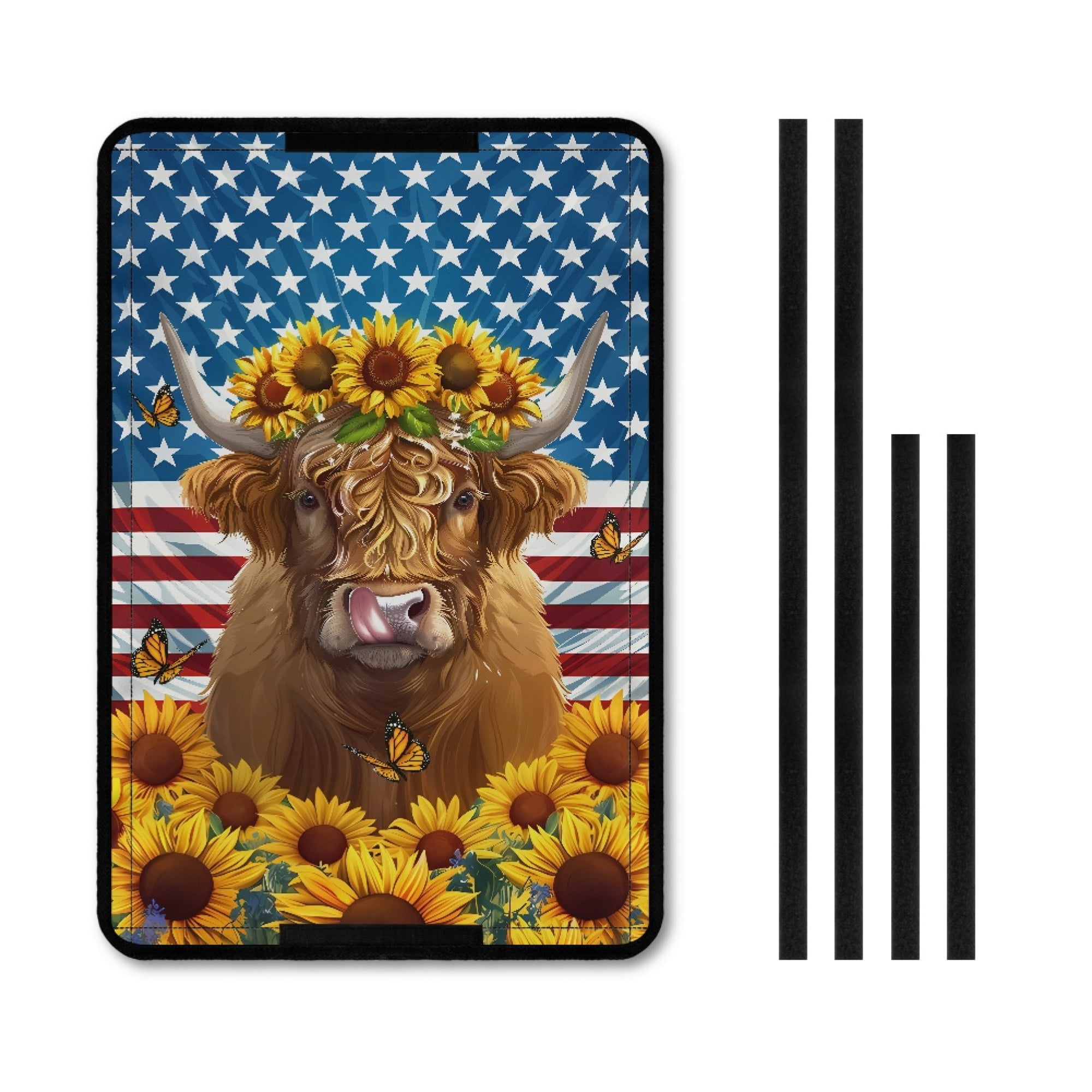 Yuyamidu Highland Cow RV Door Window Shade Sunflower Privacy Screen ...