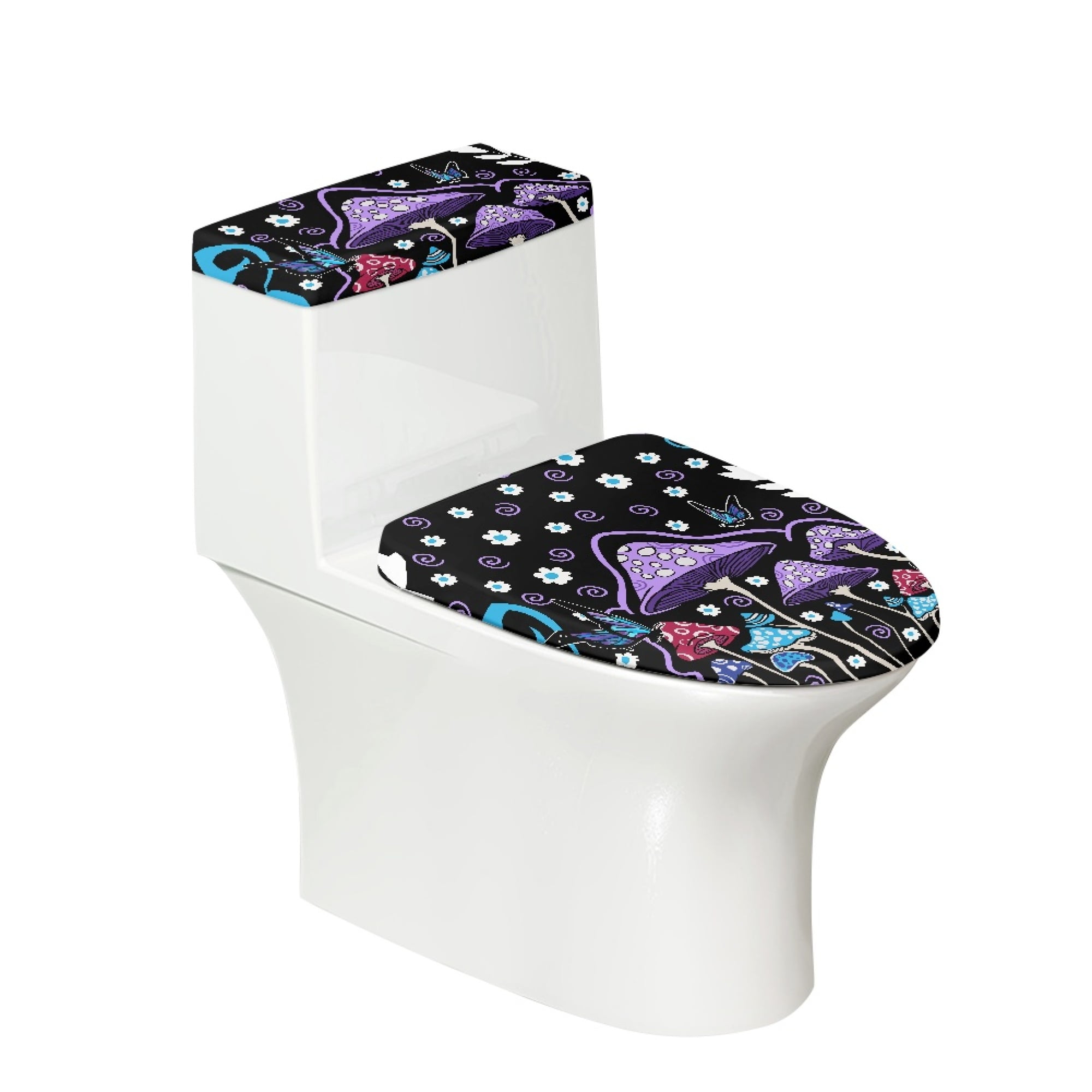 Yuyamidu Hippie Mushroom Toilet Seat Cover Set of 2 Lightweight Toilet ...