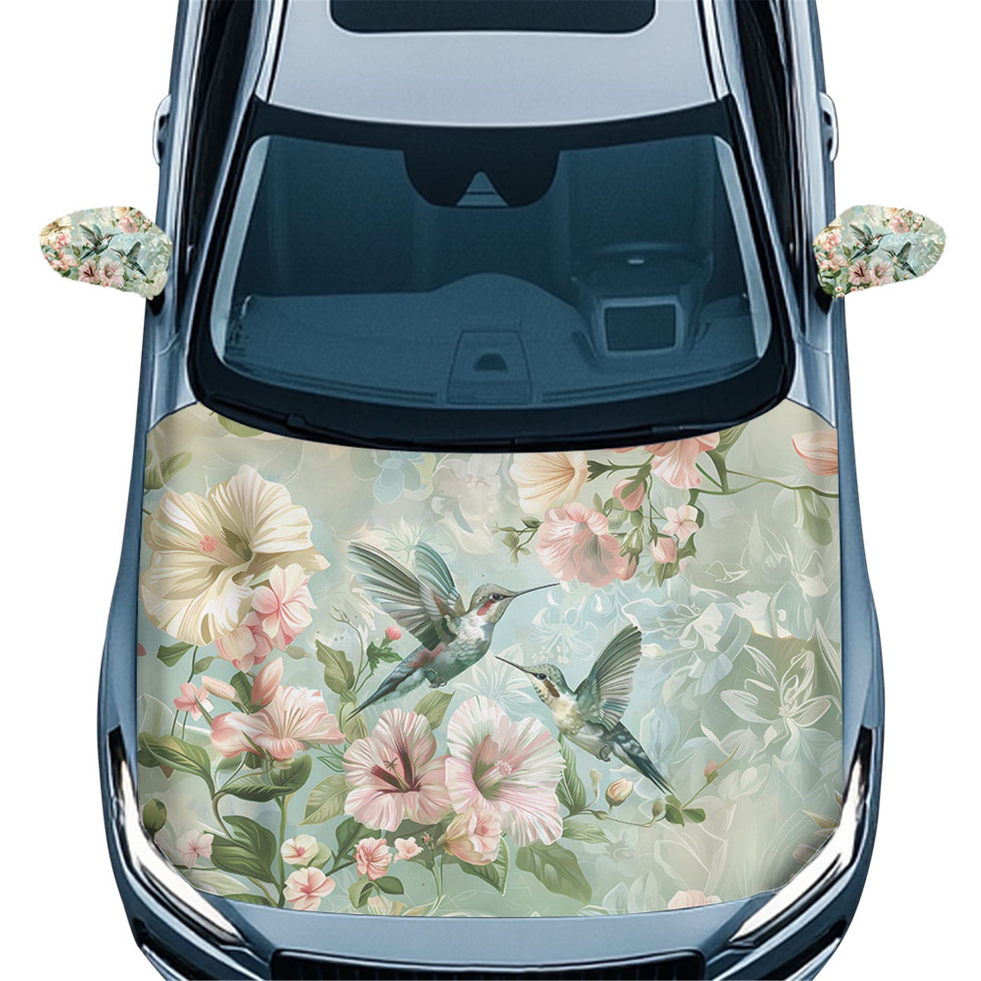 Yuyamidu Hummingbird Car Front Hood Cover Protector Flower Hood Cover ...