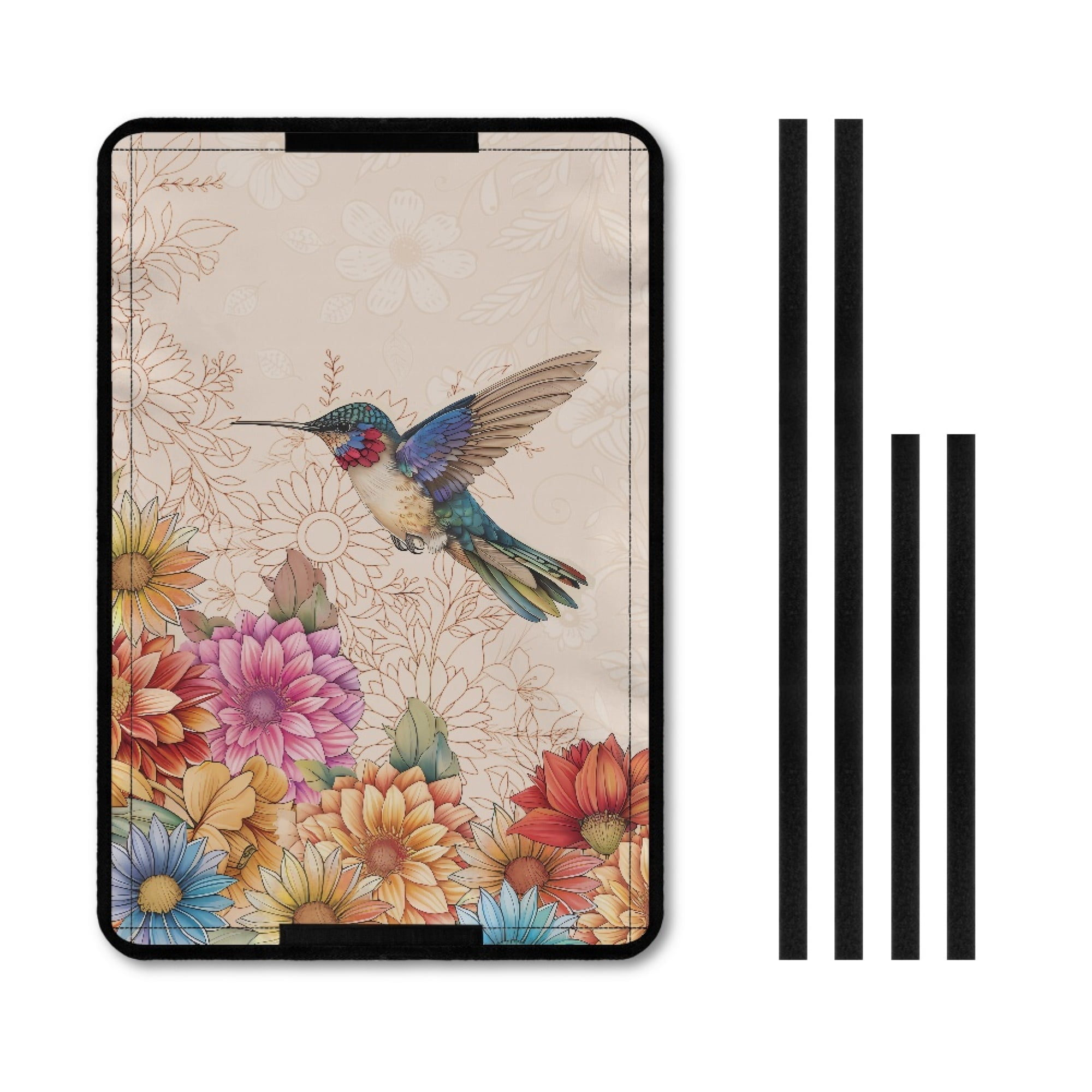 Yuyamidu Hummingbird RV Door Window Shade Cover Boho Flower Blossom ...