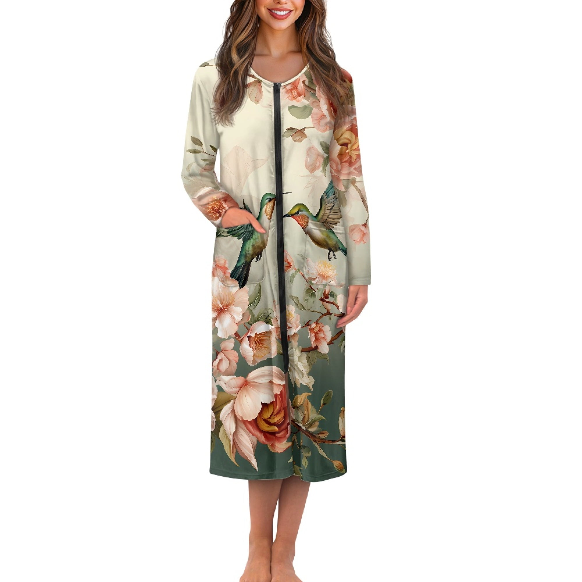 Yuyamidu Hummingbird Robes for Women Flower Robe for Girls Bathrobe ...
