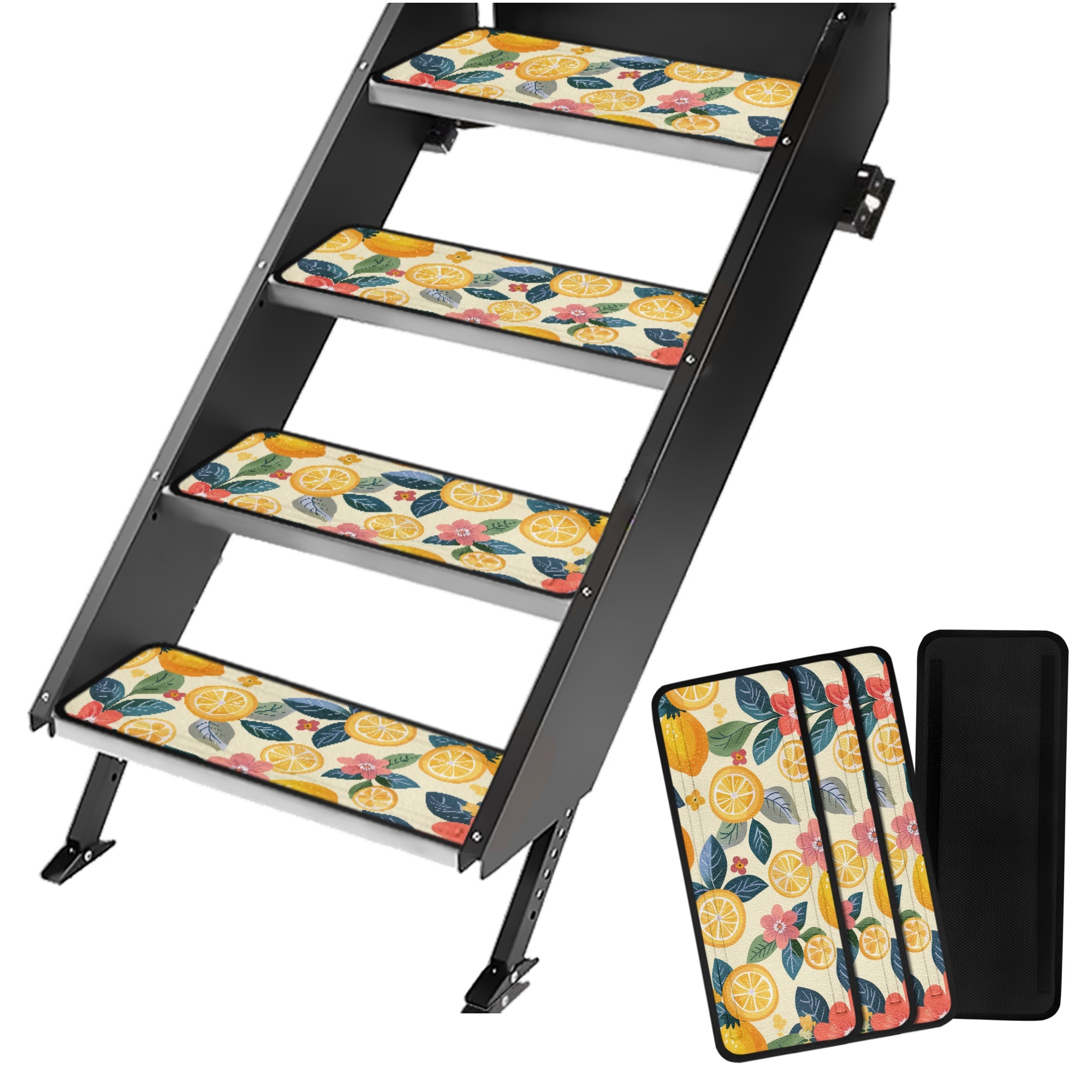 Yuyamidu Lemon RV Step Covers 4 Pack Camper Step Cover Non-Slip RV Step ...