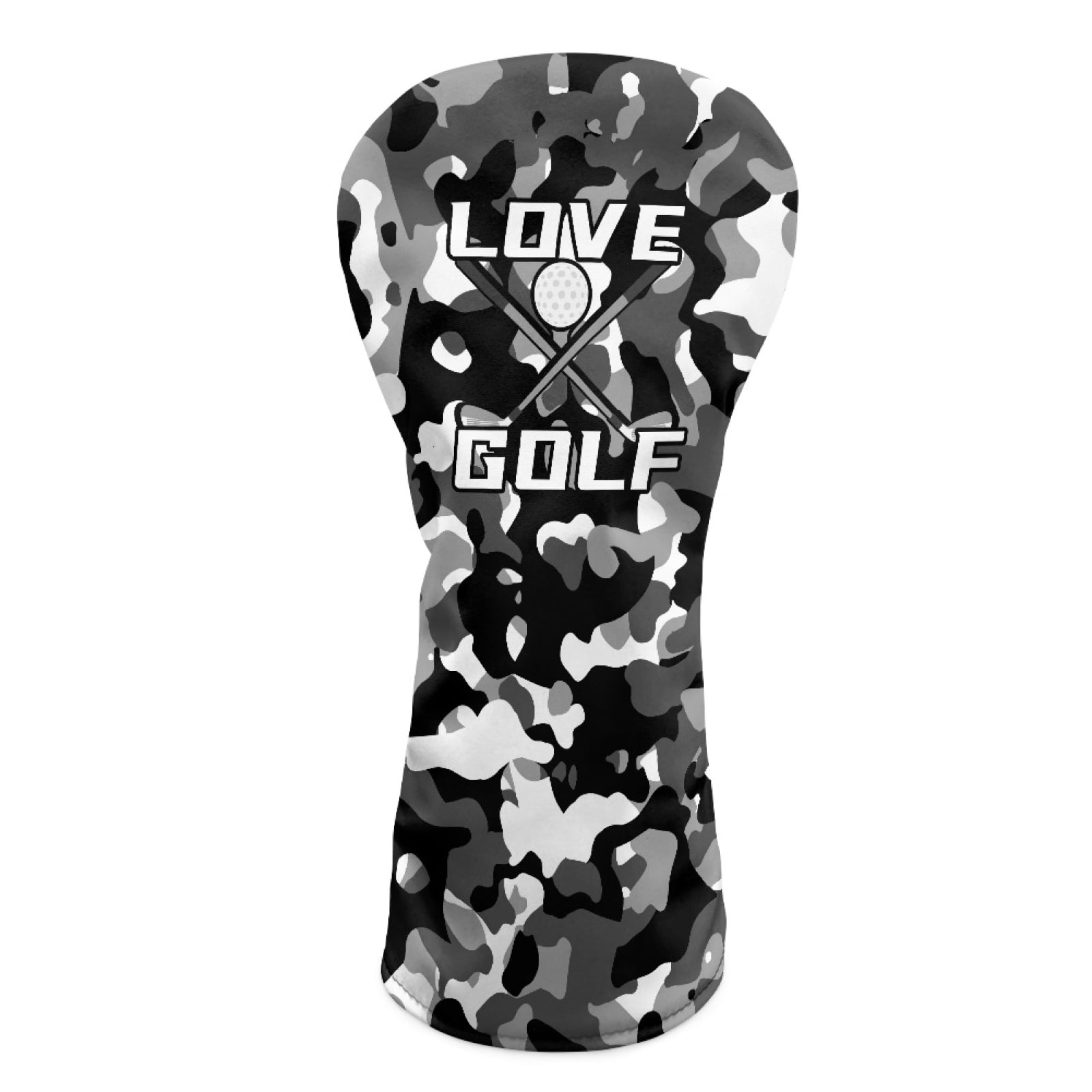 Yuyamidu Love Golf Print Golf Club Head Covers for Men Gray Camo Golf ...