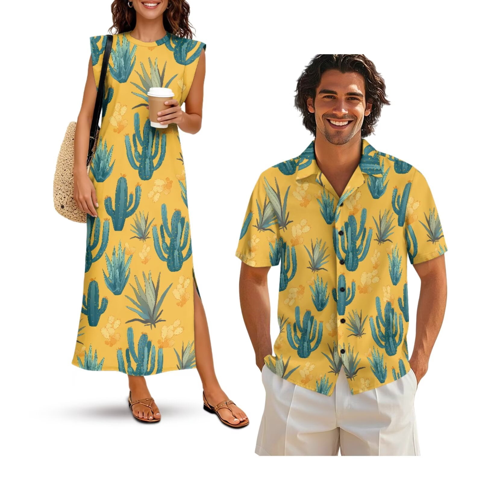 Yuyamidu Matching Outfits for Couples Mens Shirts Casual Dresses for ...