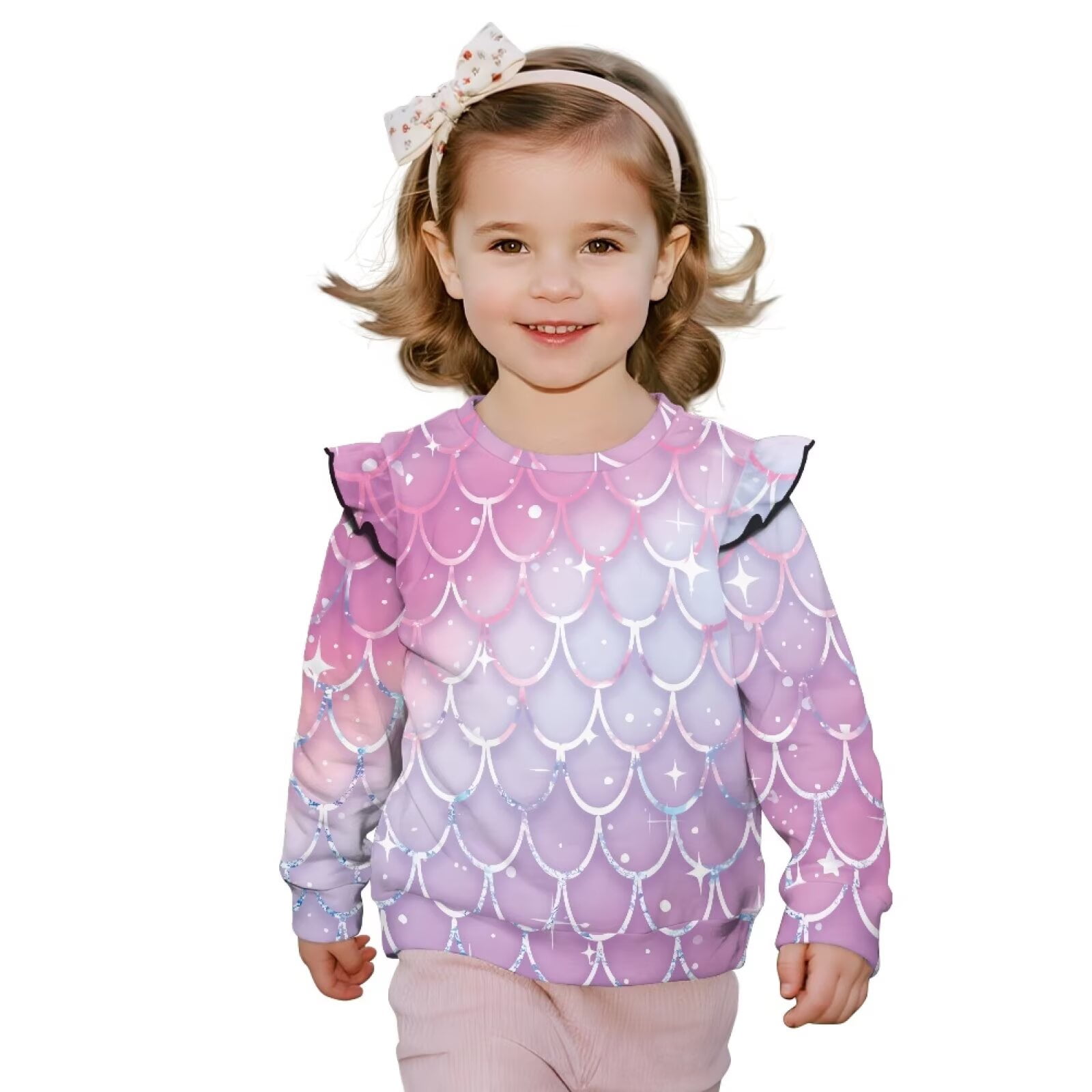 Yuyamidu Mermaid Sweatshirt 4t Toddler Girl Crew Neck Pullover ...