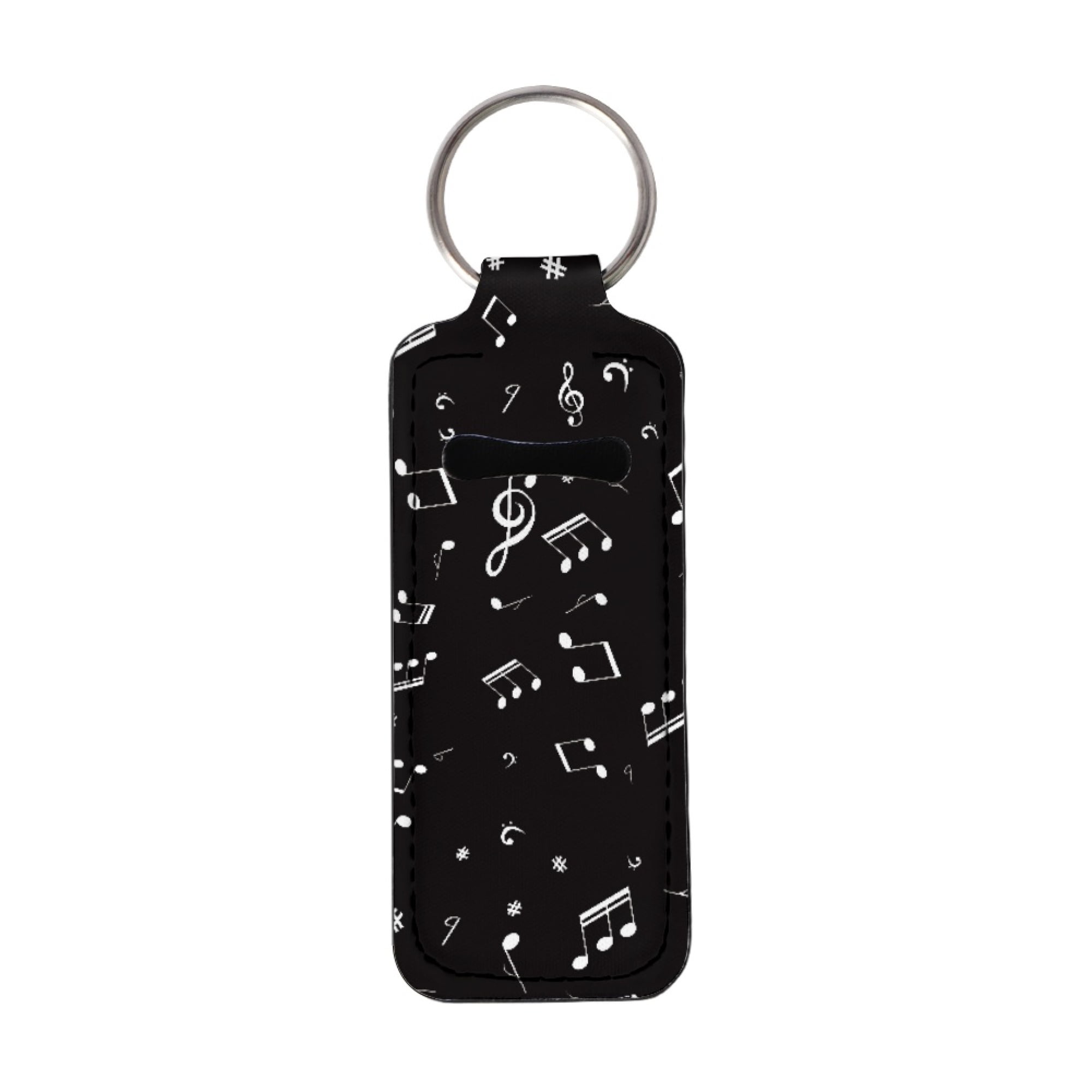 Yuyamidu Music Note Chapstick Holder Keychain for Women Black Lip Balm ...