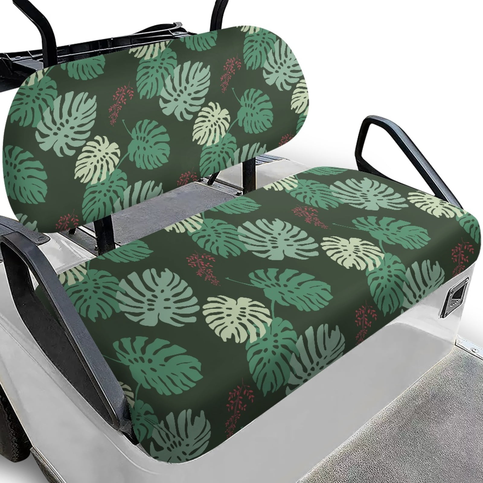 Yuyamidu Palm Leaves Golf Cart Seat Covers Green Golf Cart Bench Seat ...