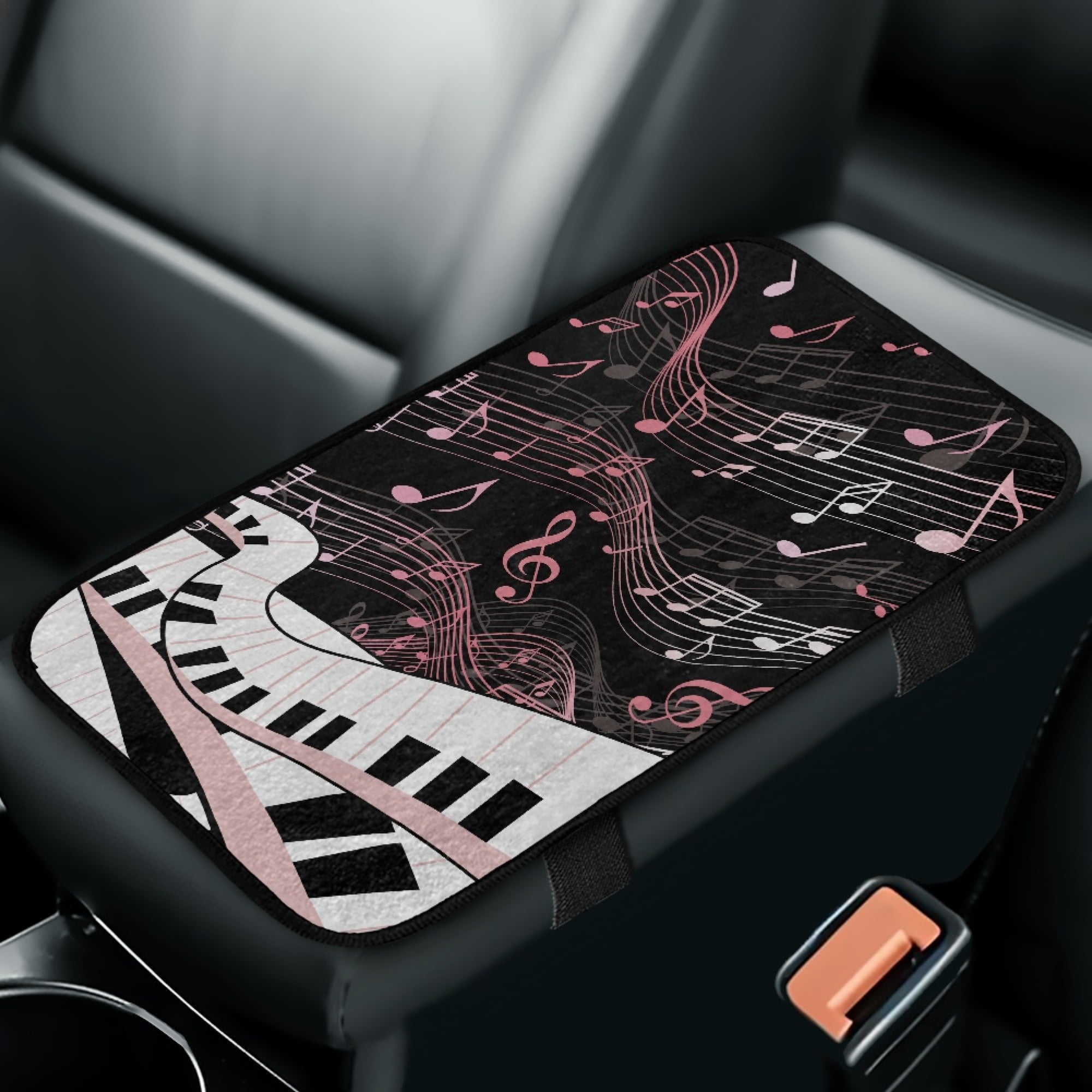 Yuyamidu Pink Music Note Car Center Console Cover Piano Car Auto ...