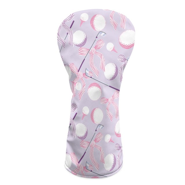 Yuyamidu Pink Purple Bow Golf Head Cover Golf Ball Golf Club Head Cover ...